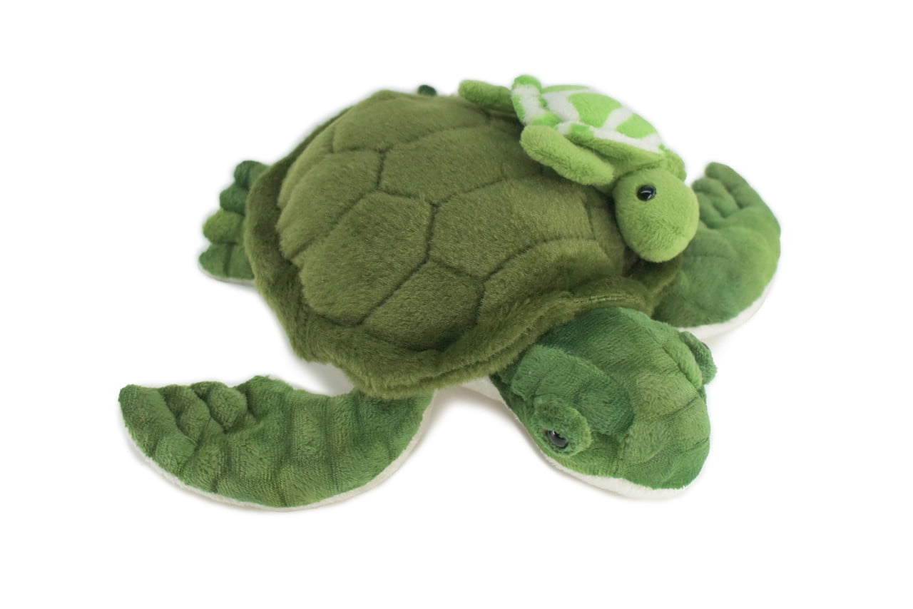 Sea Turtle with Baby, Very Cute Plush Reptile, Soft, Stuffed Toy ...