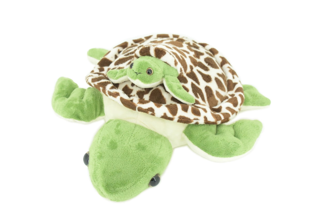 Sea Turtle with Baby, Plush Animal, Soft, Stuffed, Toy, Educational ...