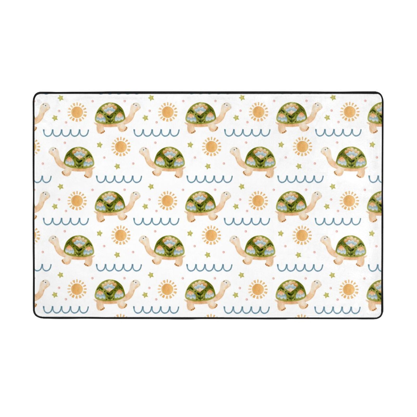 Sea Turtle Basking in the Sun Universal Door Mat Indoor Entrance, 60×39 ...