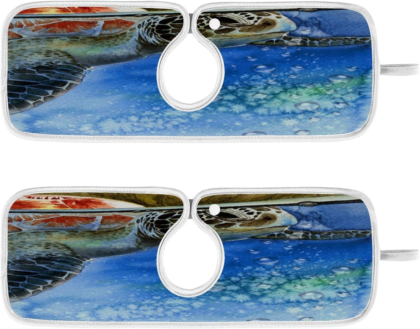 Sea Turtle Beach Sink Splash Guard for Faucet 2 Packs Faucet Absorbent ...