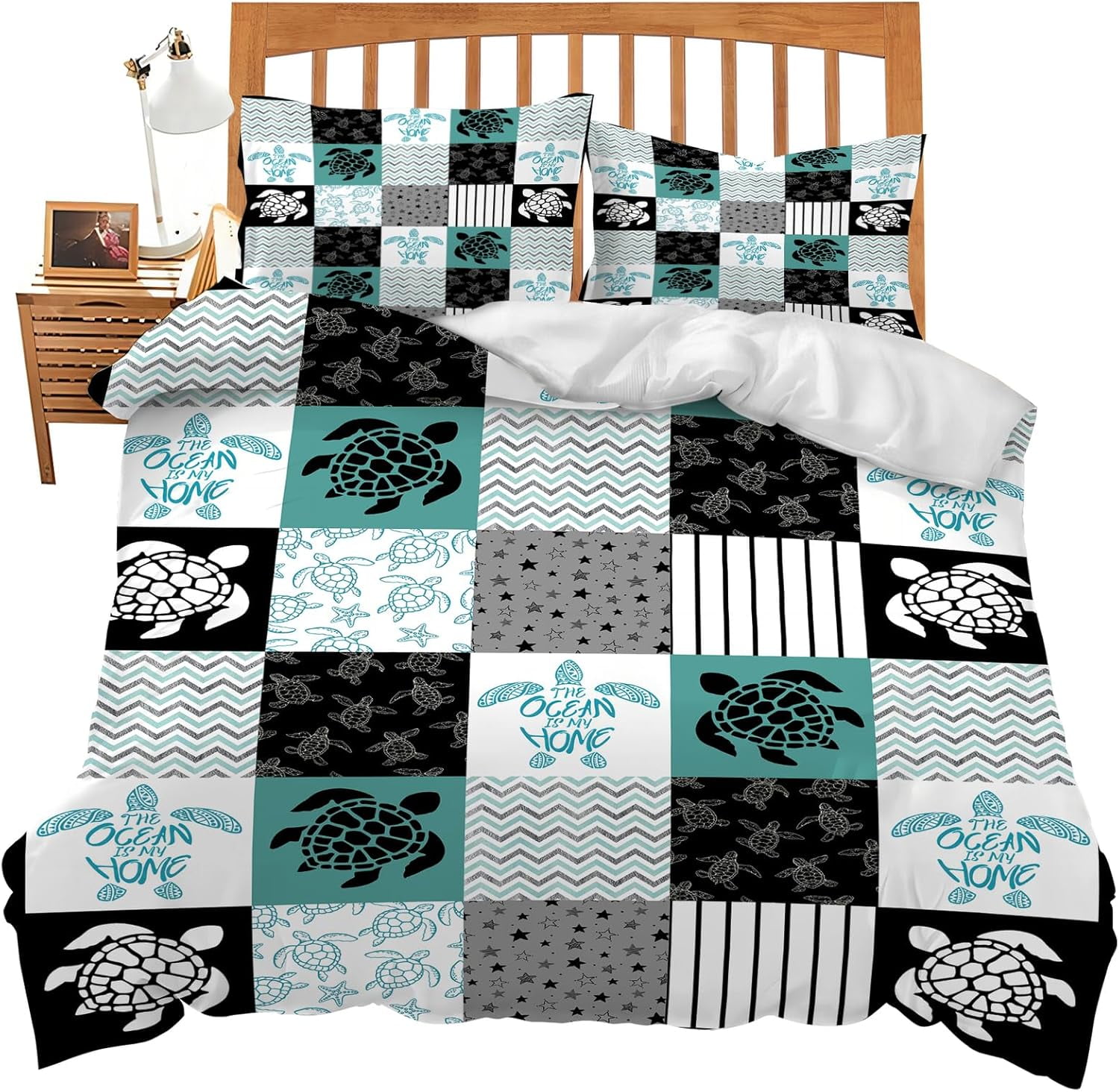 Sea Turtle Bedding Set: Sea Turtle Theme Comforter Set for Kids, Teens ...