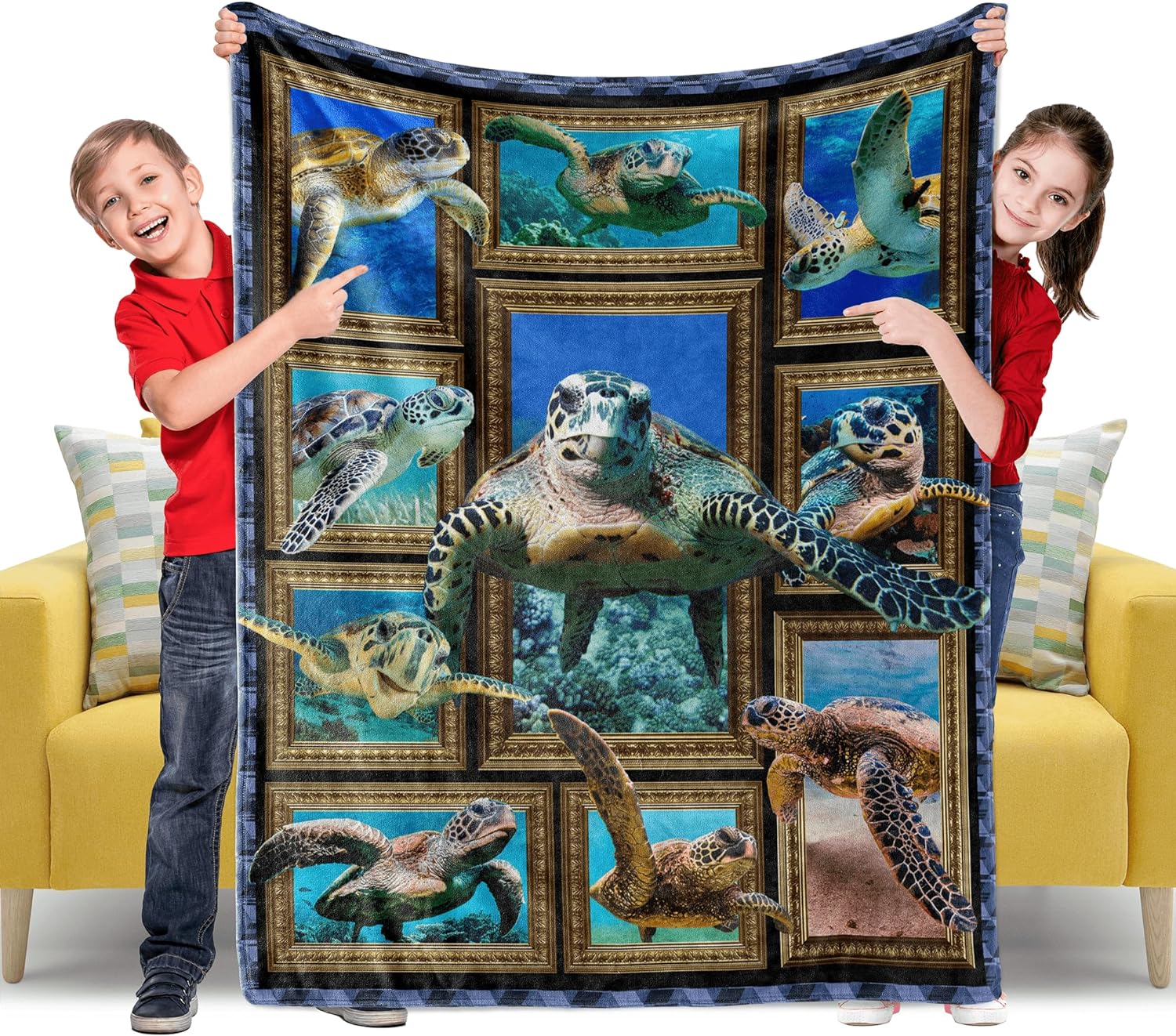Sea Turtle Blanket for Girls Boys, Sea Turtle Gifts for Sea Turtle ...