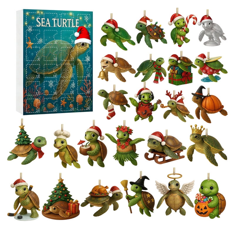 Sea Turtle Blind Box Advent Calendar Countdown 2025 2026 Figures Tree ...