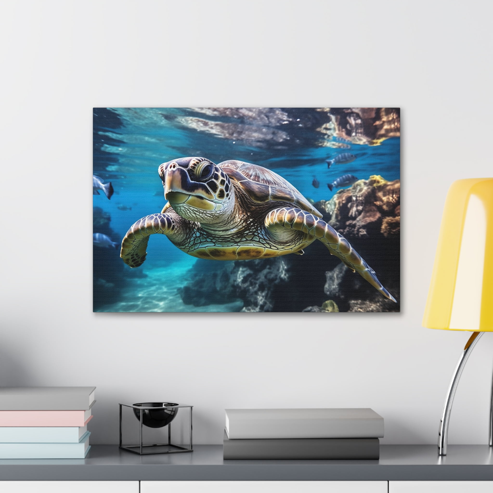 Sea Turtle Canvas Gallery Wraps Sea Turtle Hawaii Kauai - Walmart.com