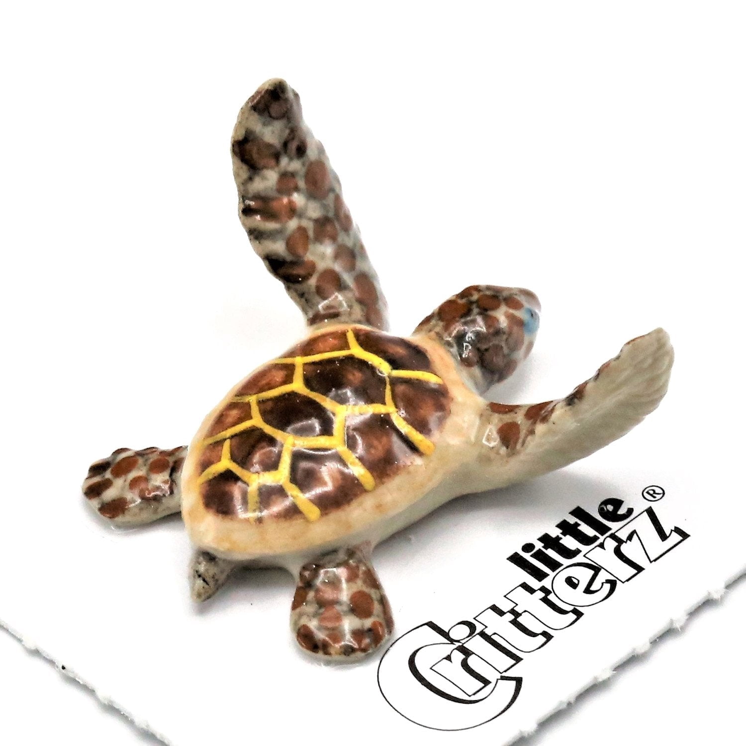 Little Critterz Sea Turtle “Captain Deep” Miniature Porcelain Figurine ...