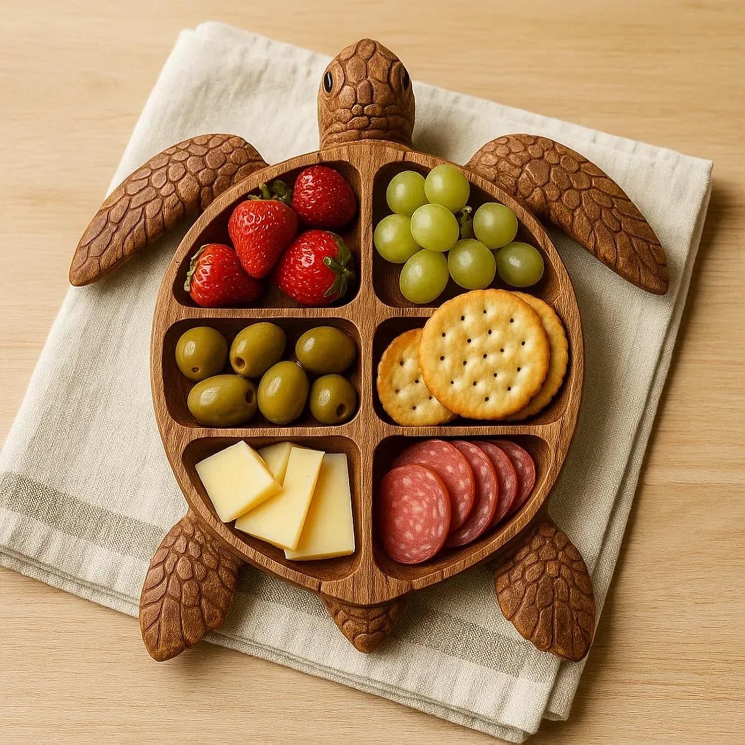 Sea Turtle Charcuterie Board, Ocean Themed Wood Serving Tray with ...