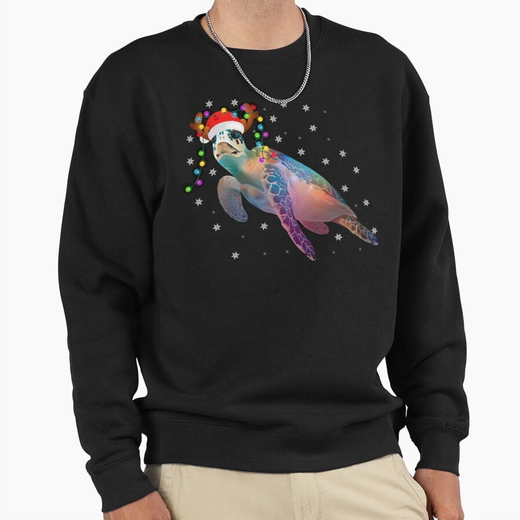 Sea Turtle Christmas Lights St. Nick Hat Graphic Unisex Sweatshirt ...