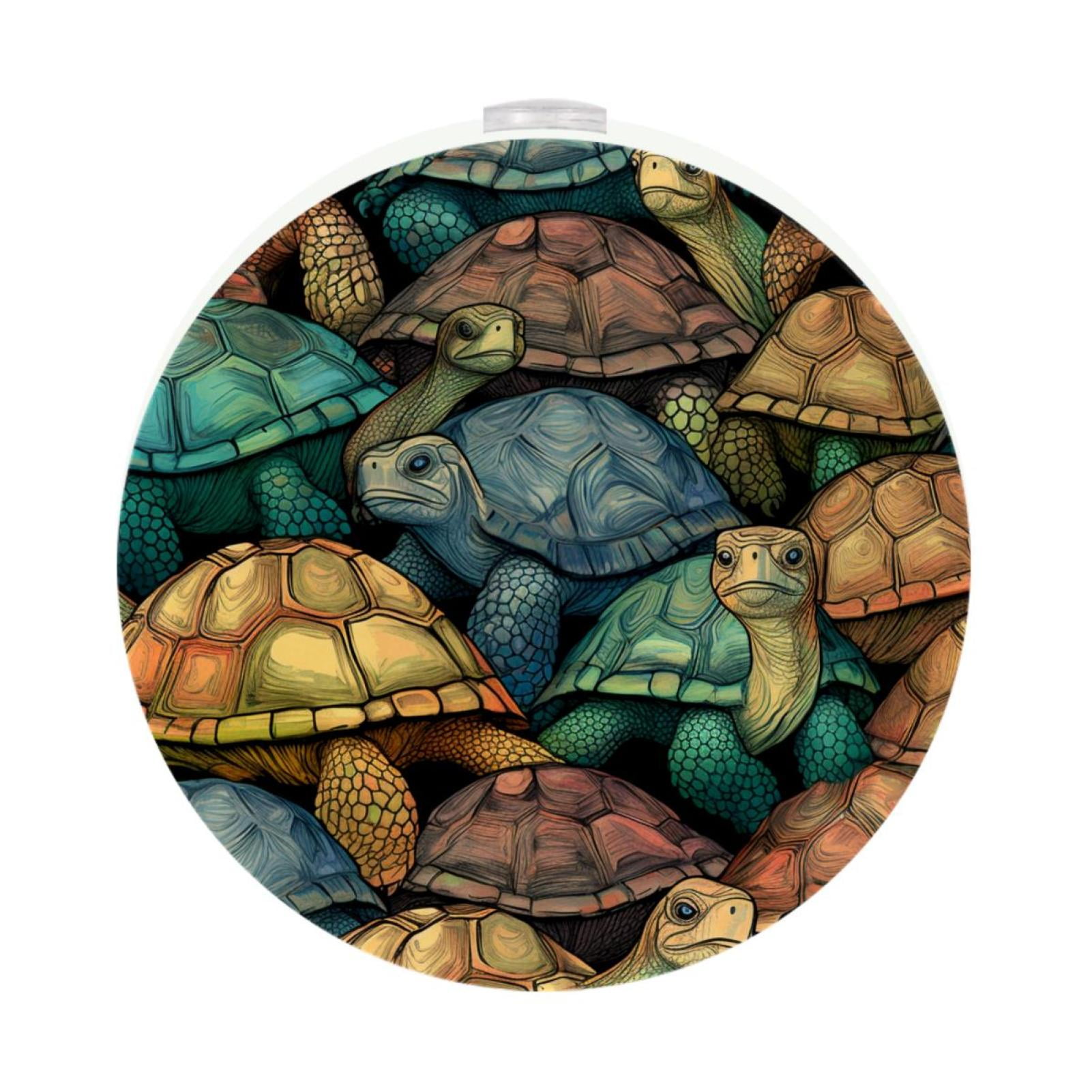 Sea Turtle Circular Night Light - Induction Controlled LED Night Lights ...