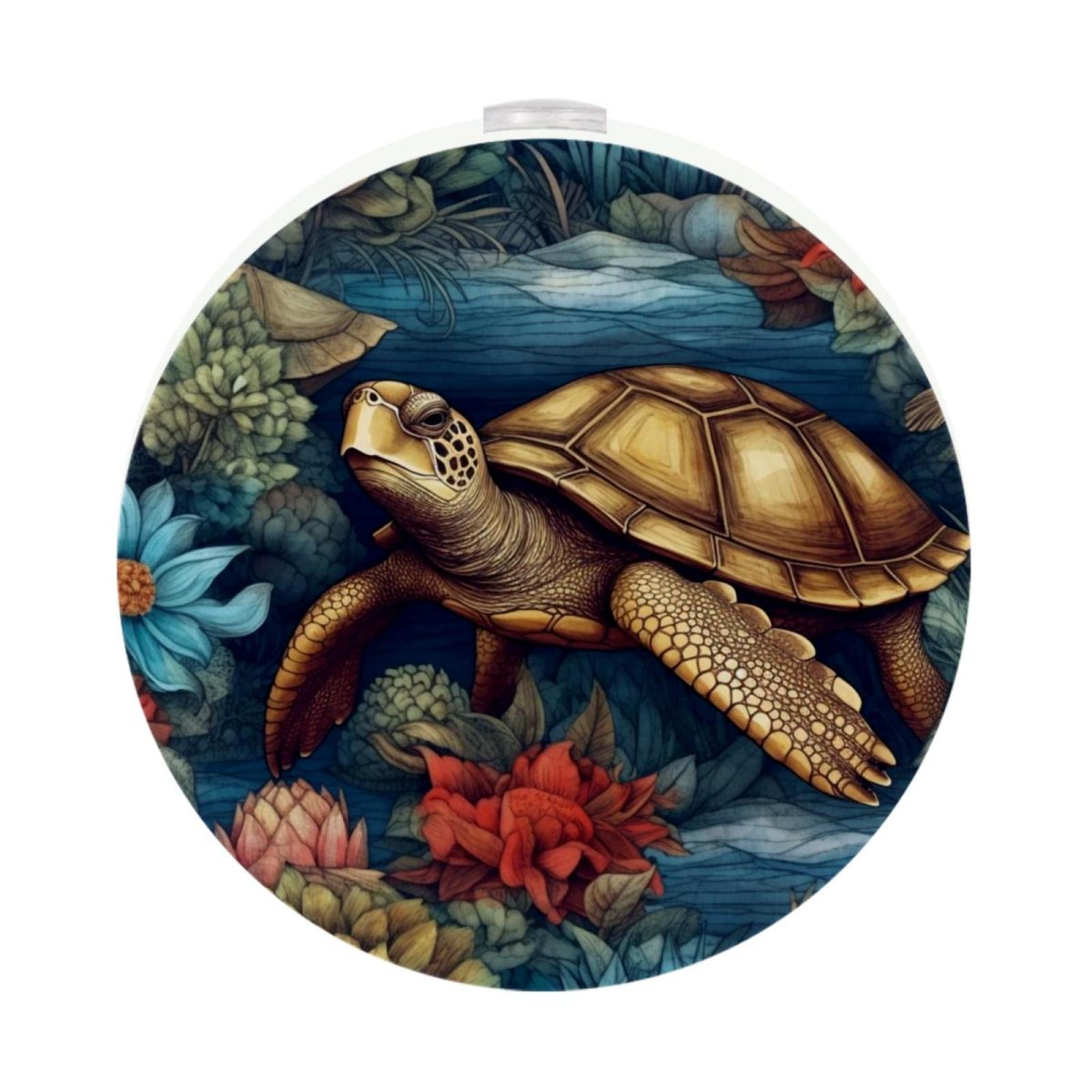 Sea Turtle Circular Night Light - Pack of 2 LED Induction Wall Light ...