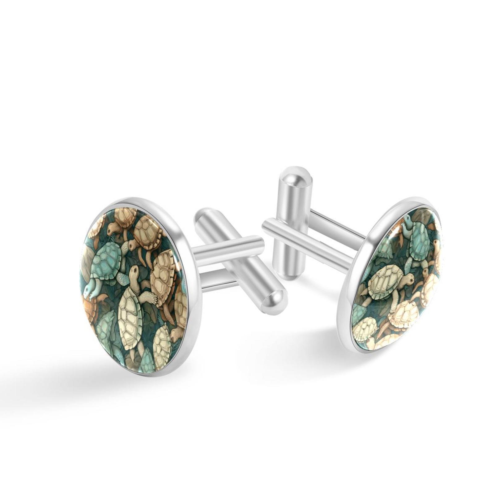 Sea Turtle Classic Dress Shirt Cufflink Set Made of Stainless Steel ...