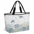 Sea Turtle Coastal Beach Bag for Women, Large Breathable Mesh Beach ...