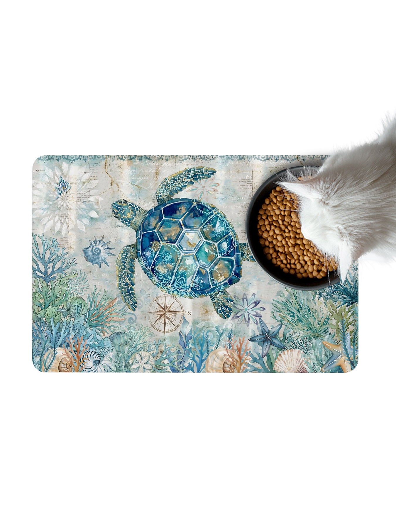 Sea Turtle Coastal Doormat Non Slip Diatomaceous Earth Door Mat ...