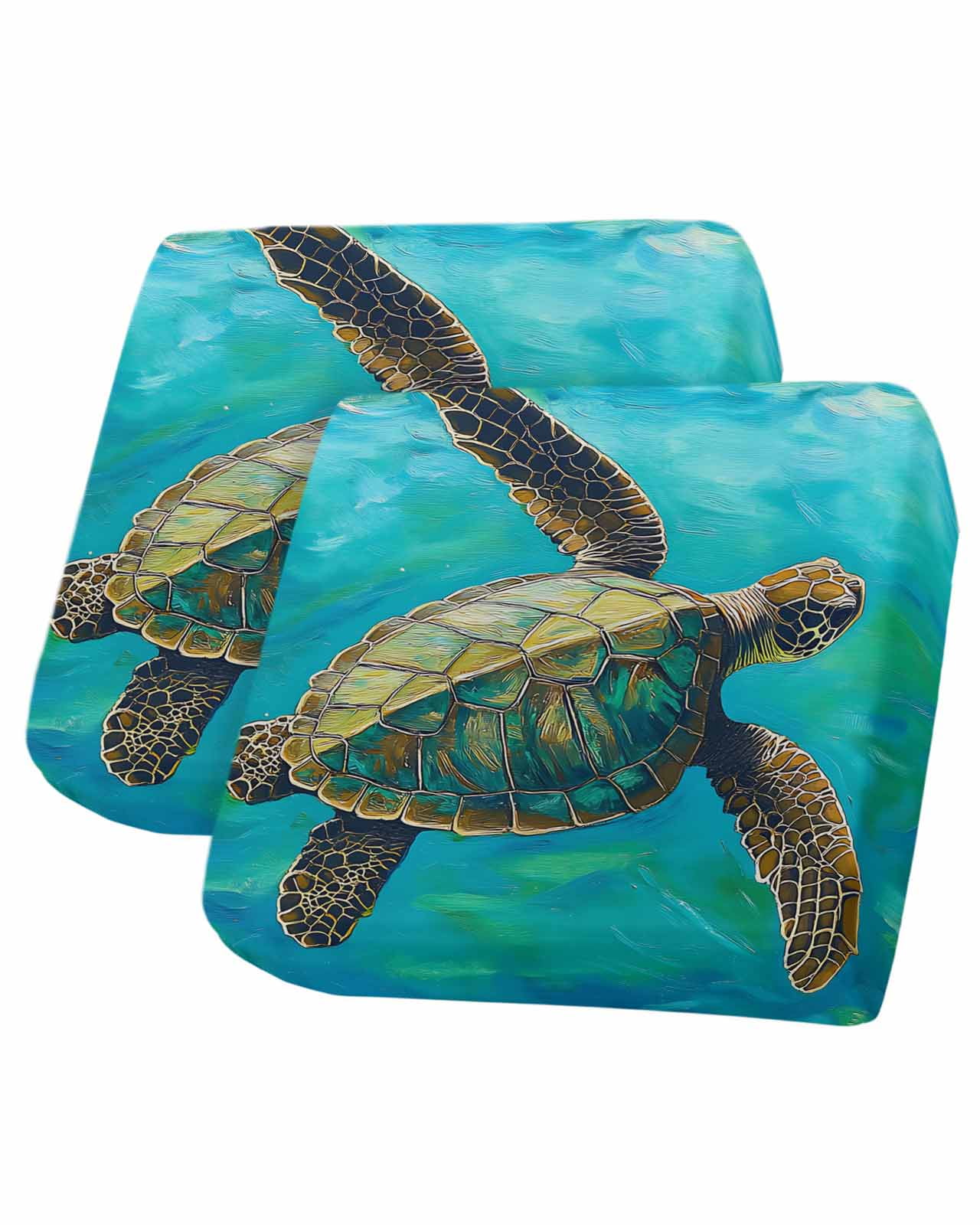 Sea Turtle Coastal Sofa Couch Cushion Covers Washable, Removable ...