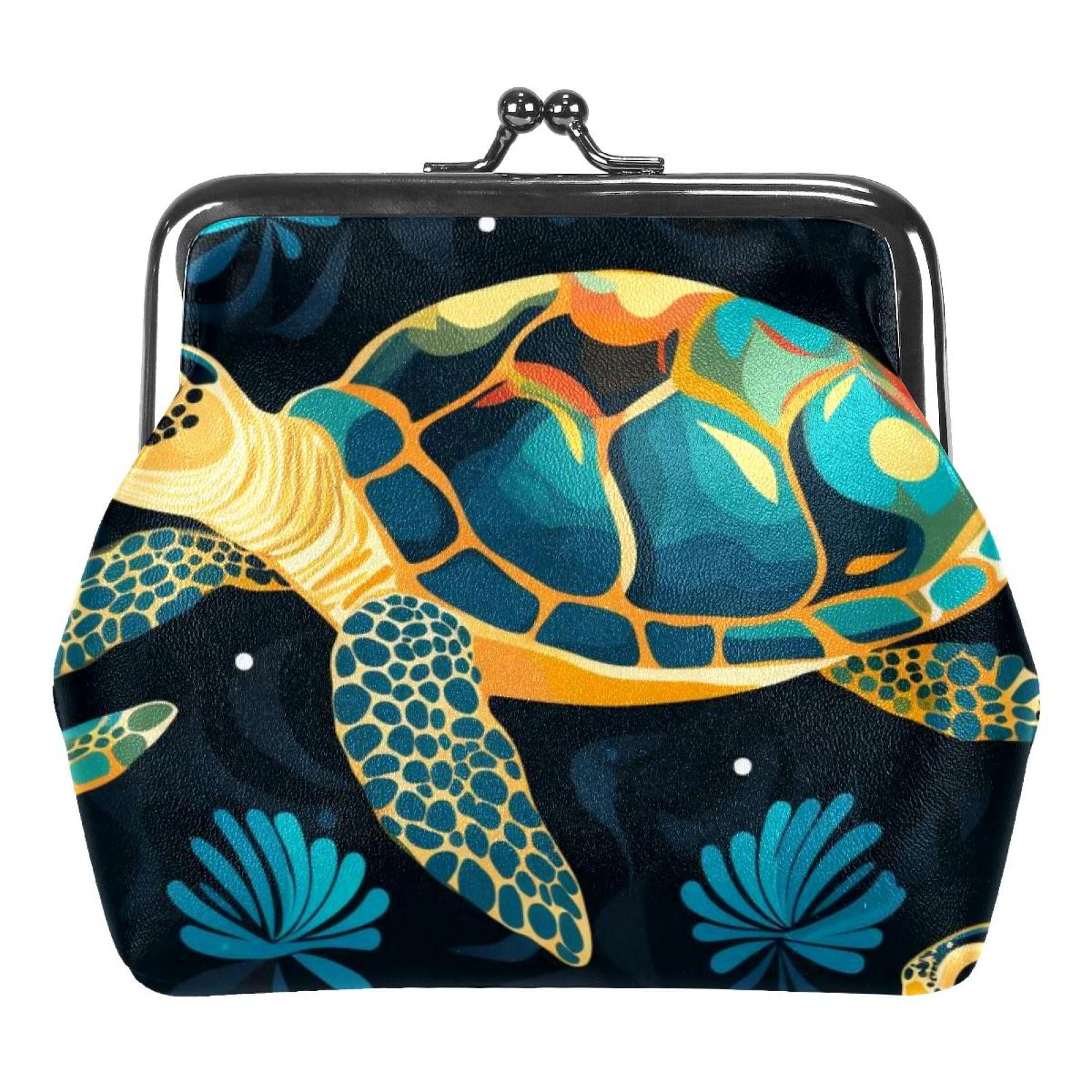 Sea Turtle Coin Purse Kiss Lock Change Purse Vintage Trinkets Pouch ...
