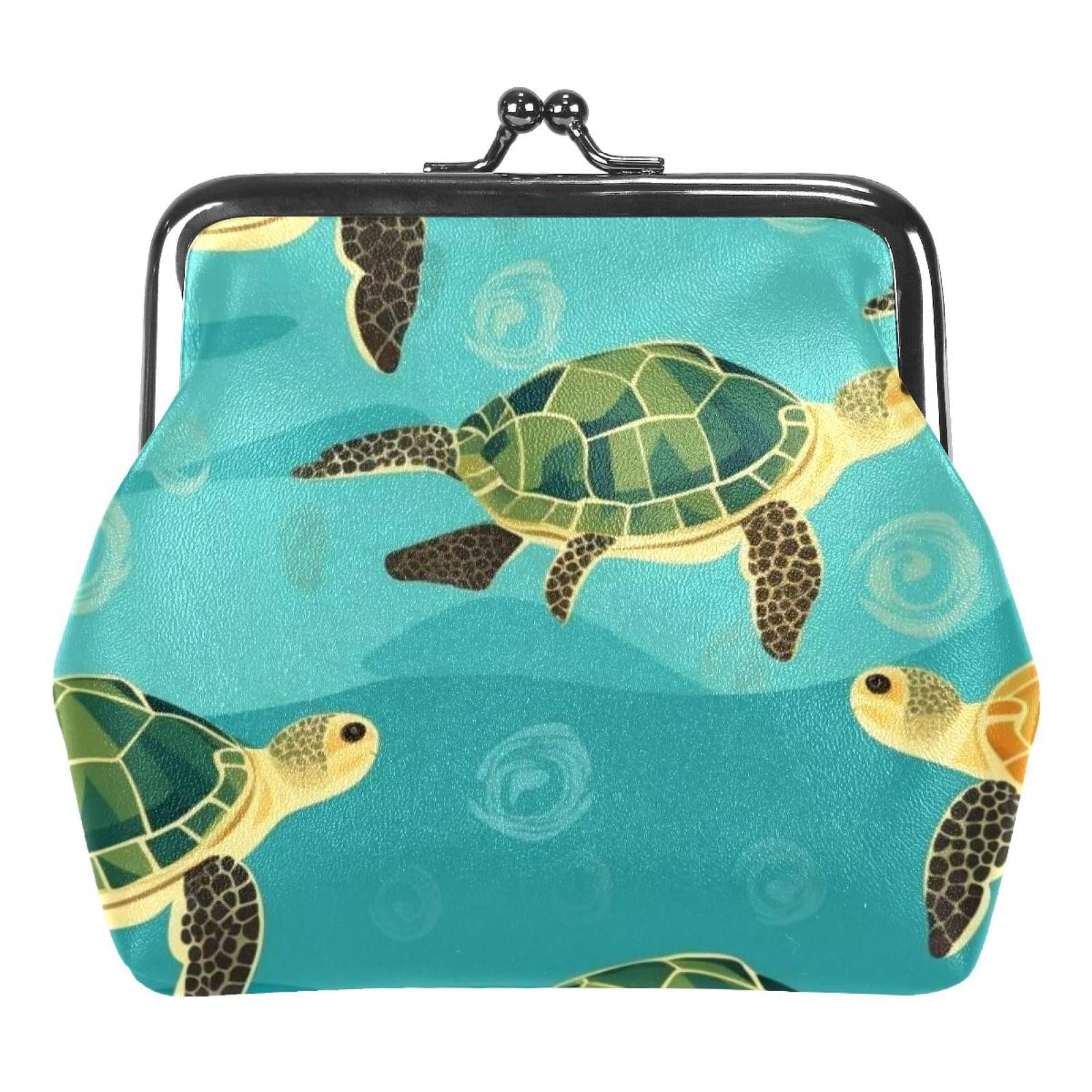 Sea Turtle Coin Purse Vintage Pouch Kiss-lock Change Purse Wallets ...