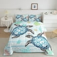 Sea Turtle Comforter Set Kawaii Room Decor, Coastal Beach Themed ...