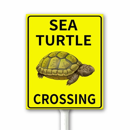 Sea Turtle Crossing Yard Sign With Stake - Turtle Gifts for Turtles ...
