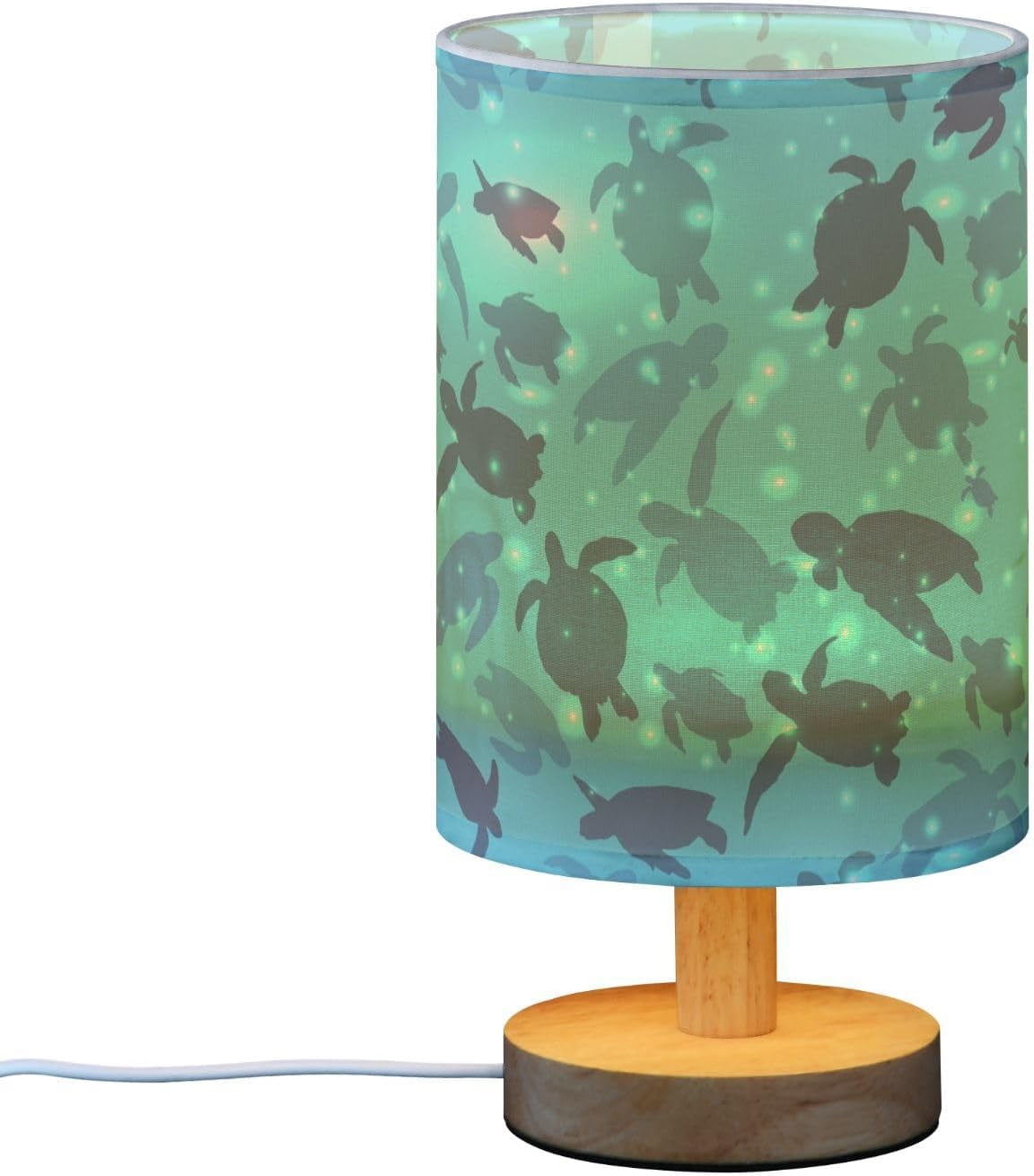 Sea Turtle Cute Table Lamp Bedside With Usb Ports Nightstand Lamps With ...