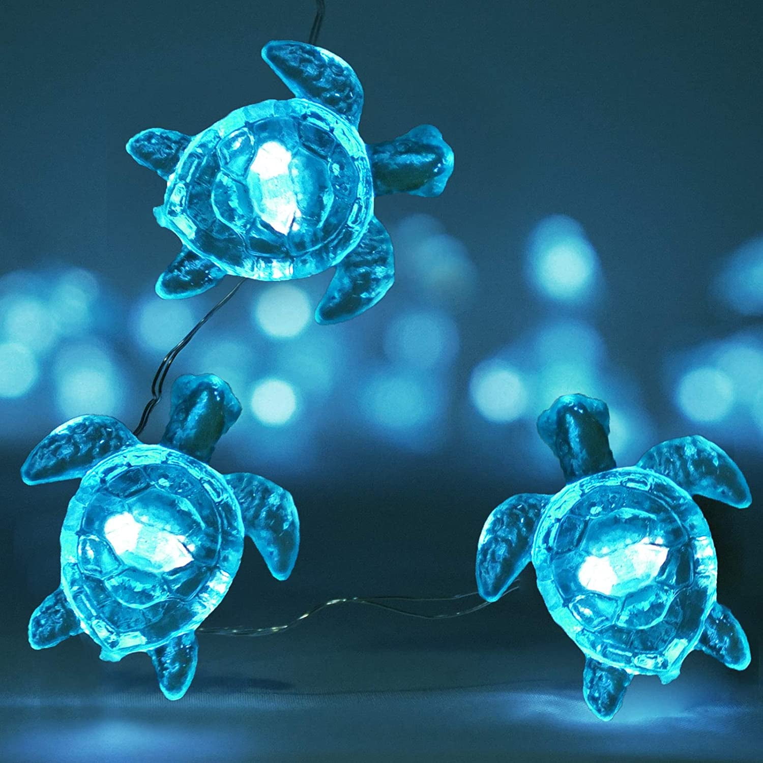 Sea Turtle Decorative String Lights, 14ft 40 LED 8 Modes Cool White ...