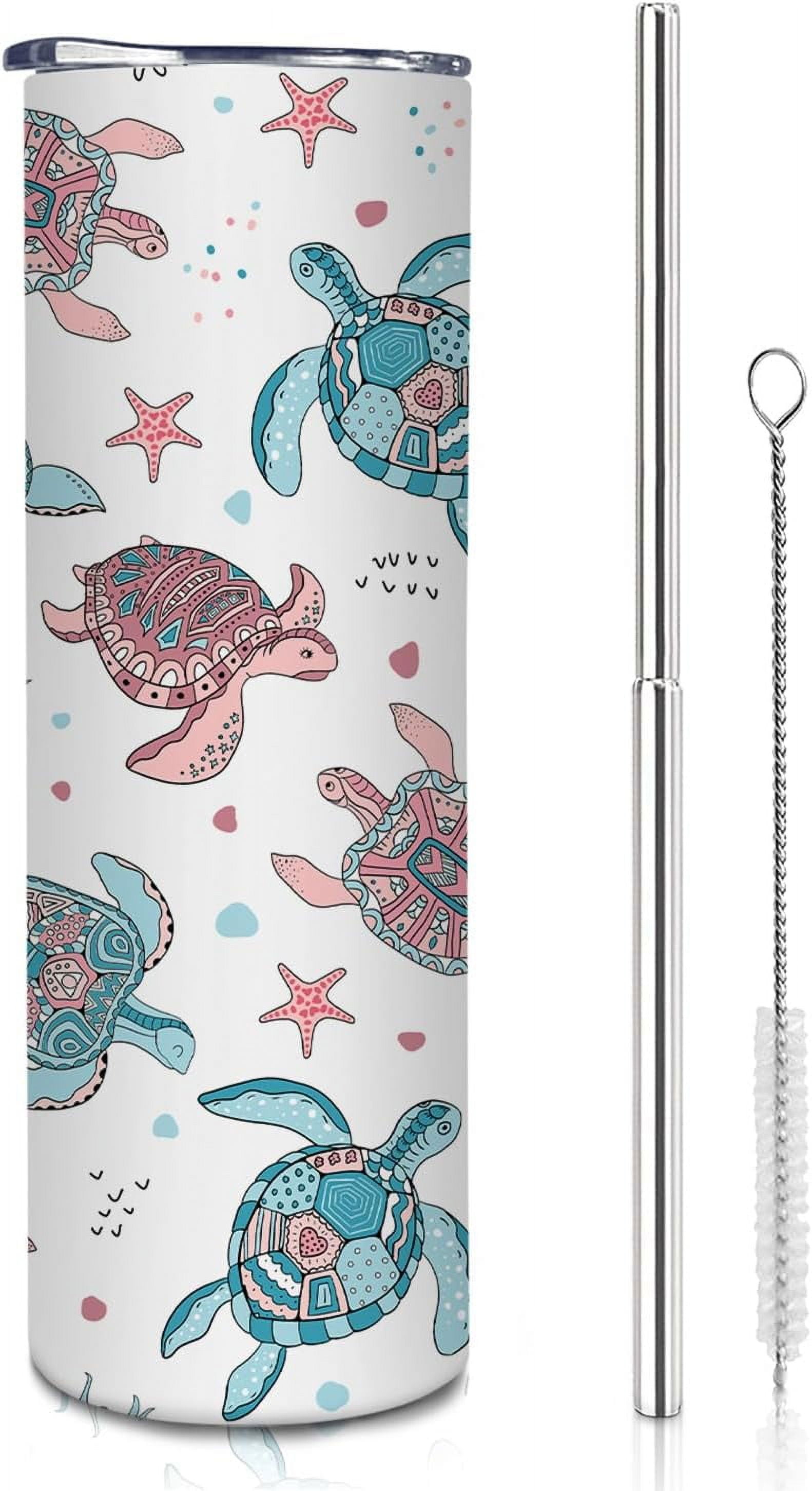 Sea Turtle Drinking Cup, Stainless Steel, 20 oz, Insulated, Tumbler ...