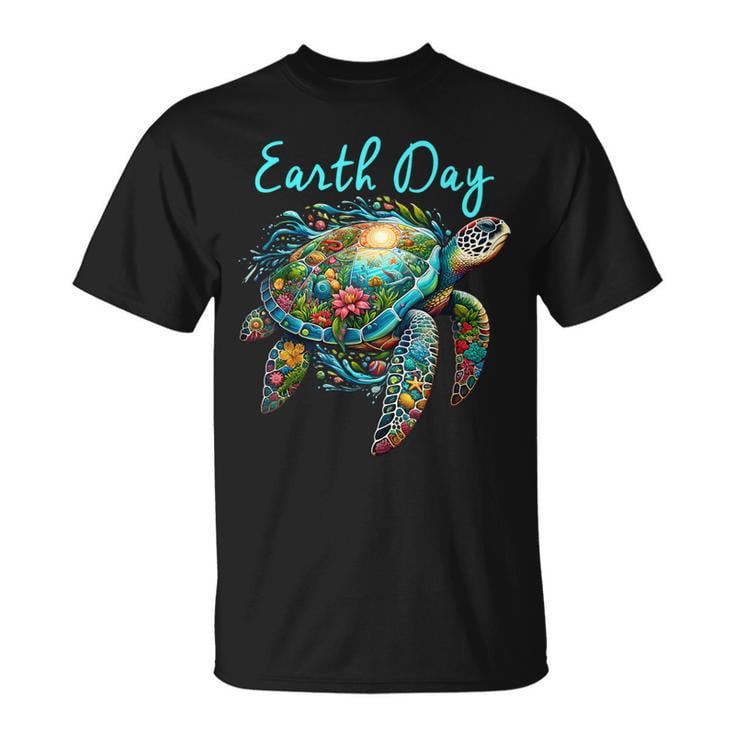 Sea Turtle Earth Day Save The Earth T-Shirt, Eco-Friendly Graphic Tee ...