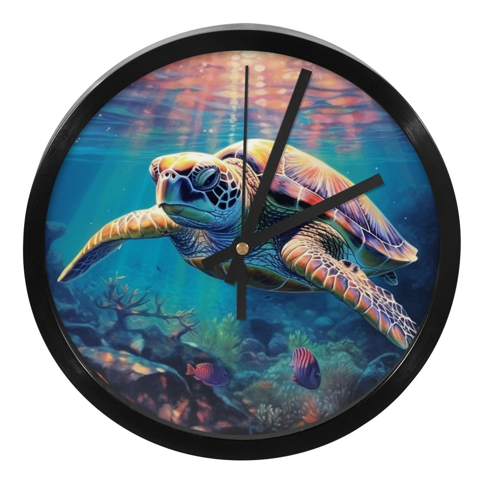 Sea Turtle Elegant Mother's Day Wall Clock - Perfect Decor for Offices ...