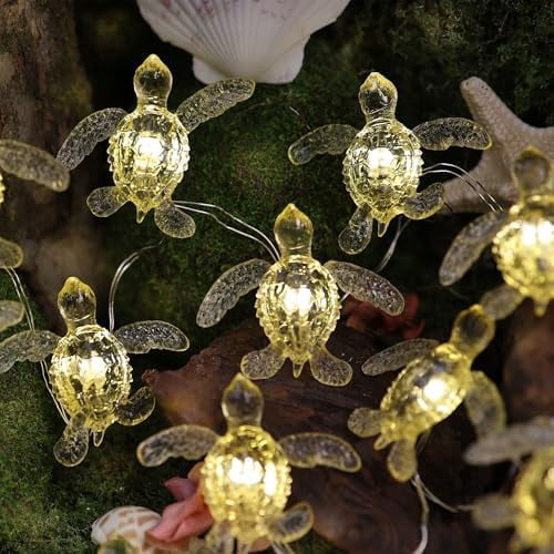 Sea Turtle Fairy Lights Ocean Theme String Lights Indoor-Cute Beach ...