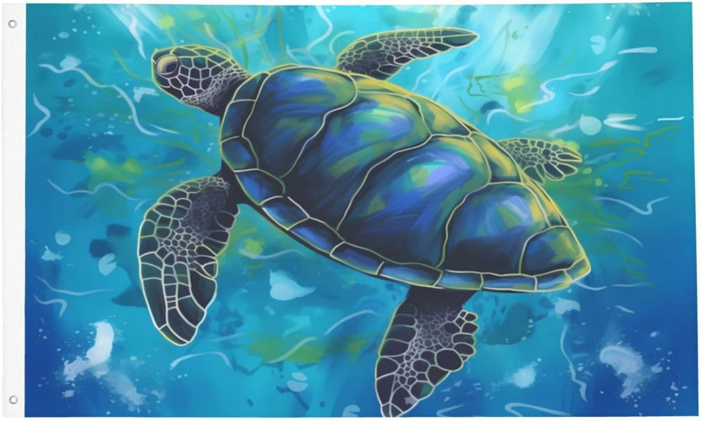 Sea Turtle Flag Double Sided Outside Large Banner, Hanging Outdoor ...