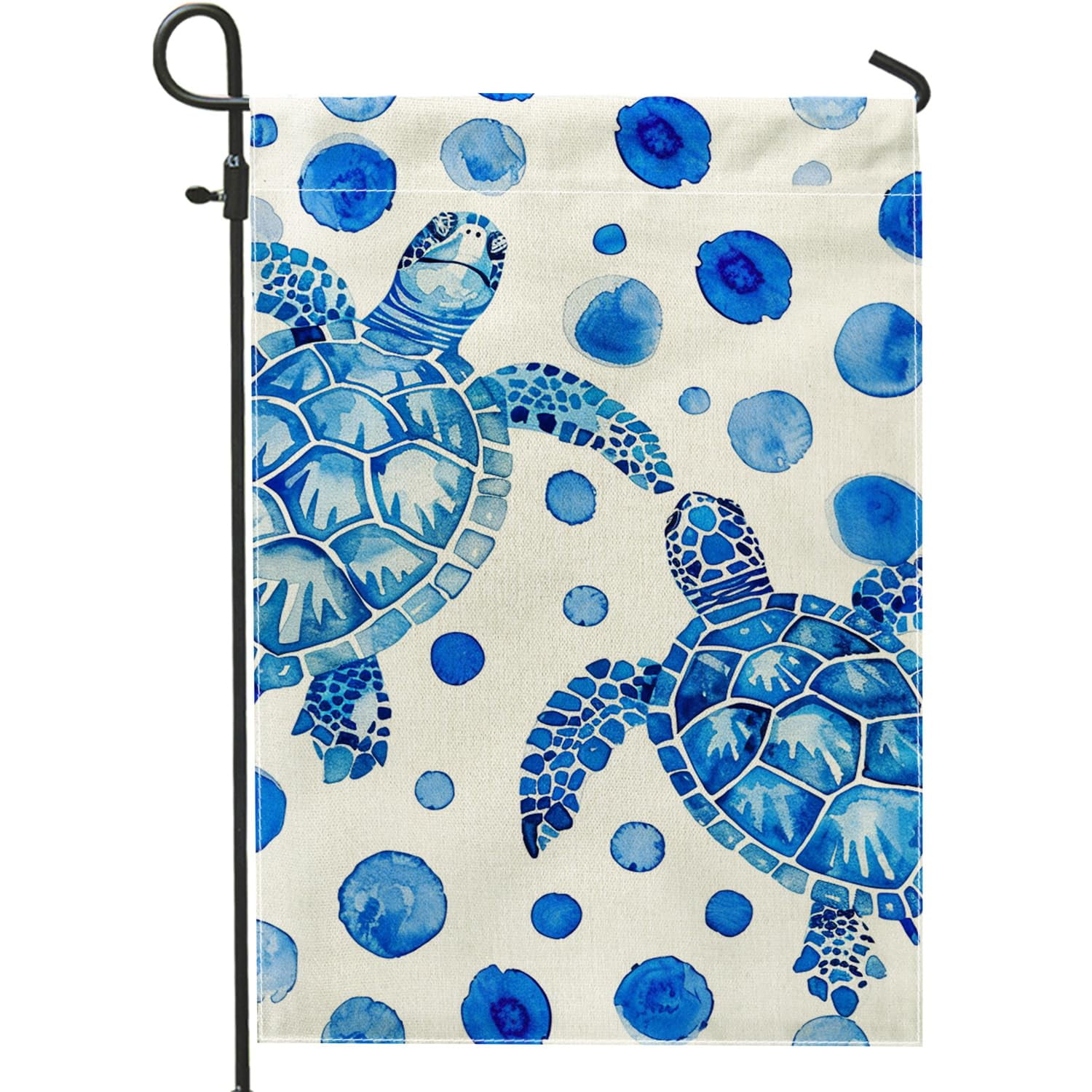Sea Turtle Garden Flag Premium Design Dot Watercolor Modern Ocean ...