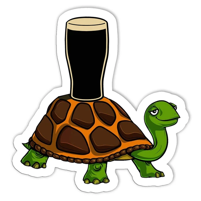 Sea Turtle Guinness With Tortoise Sticker Phone Decal Water Bottle ...