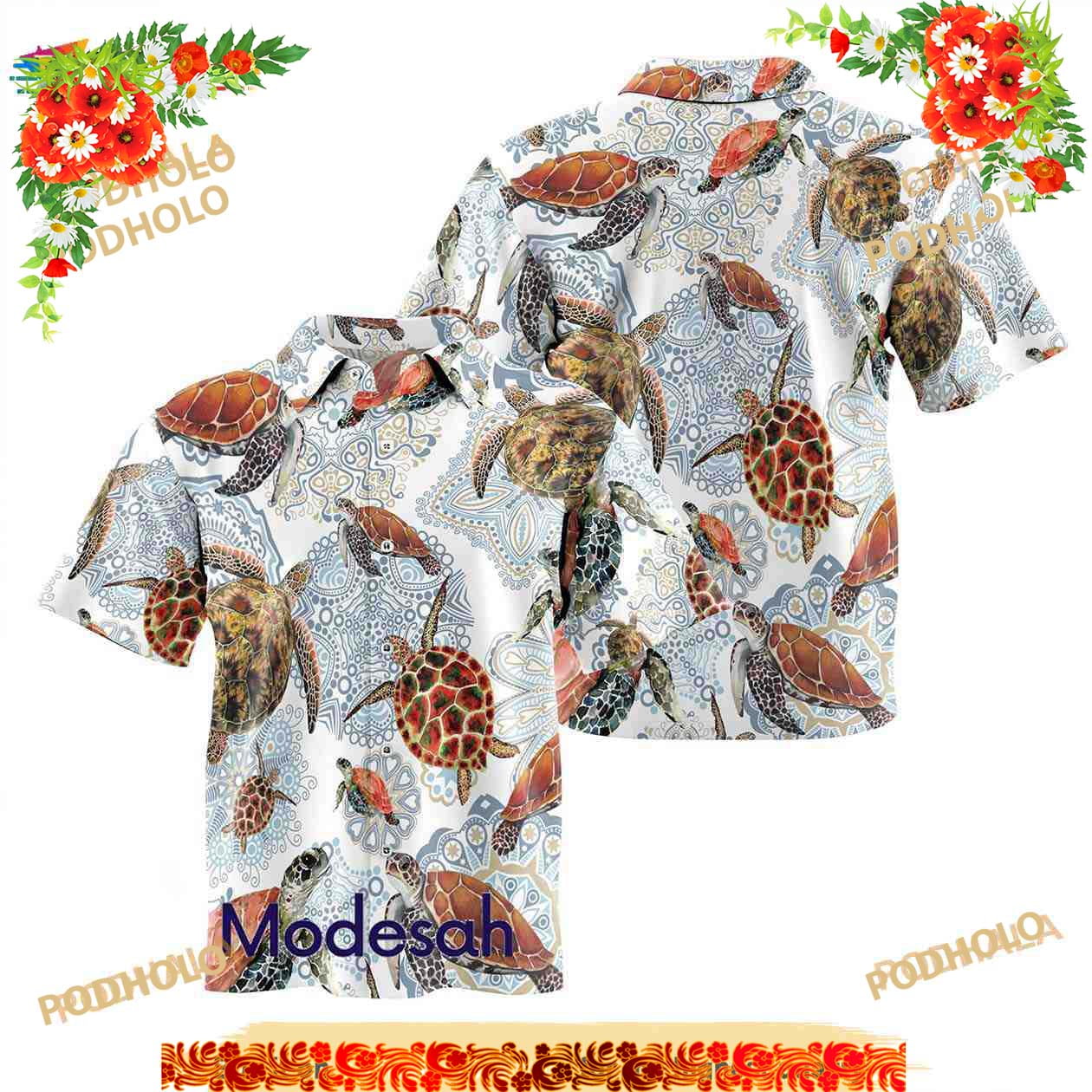 Sea Turtle Hawaiian Shirt, Turtle Beach Shirt - Walmart.com