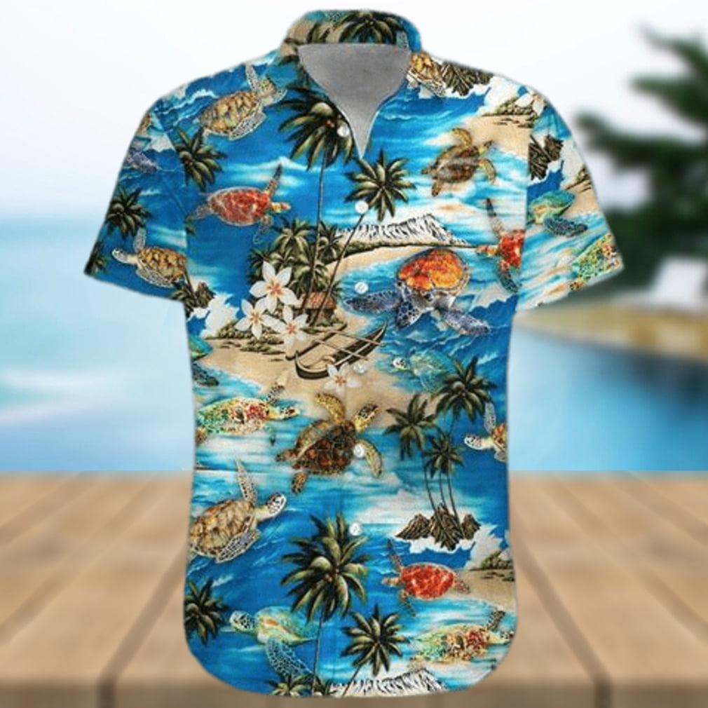 Sea Turtle Hawaiian Shirt - Walmart.com