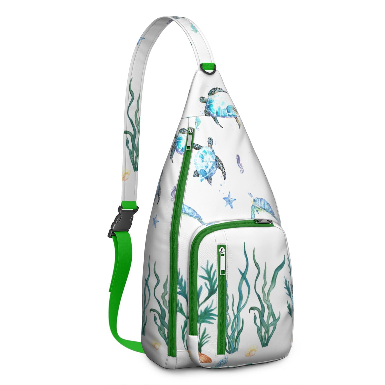 Sea Turtle Hiking Backpack – Boho Ocean Animal Daypack with Watercolor ...