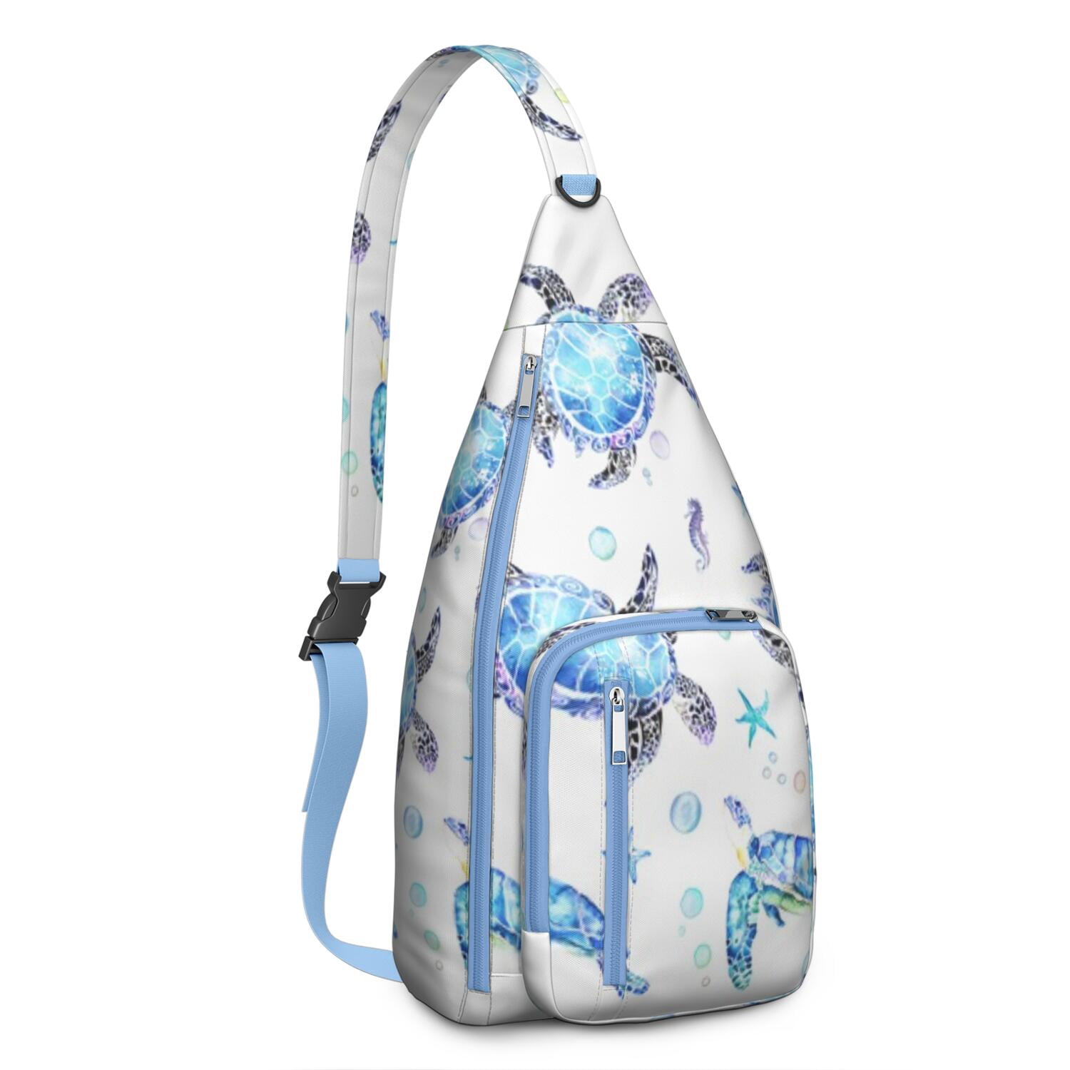 Sea Turtle Hiking Backpack – Boho Ocean Animal Daypack with Watercolor ...