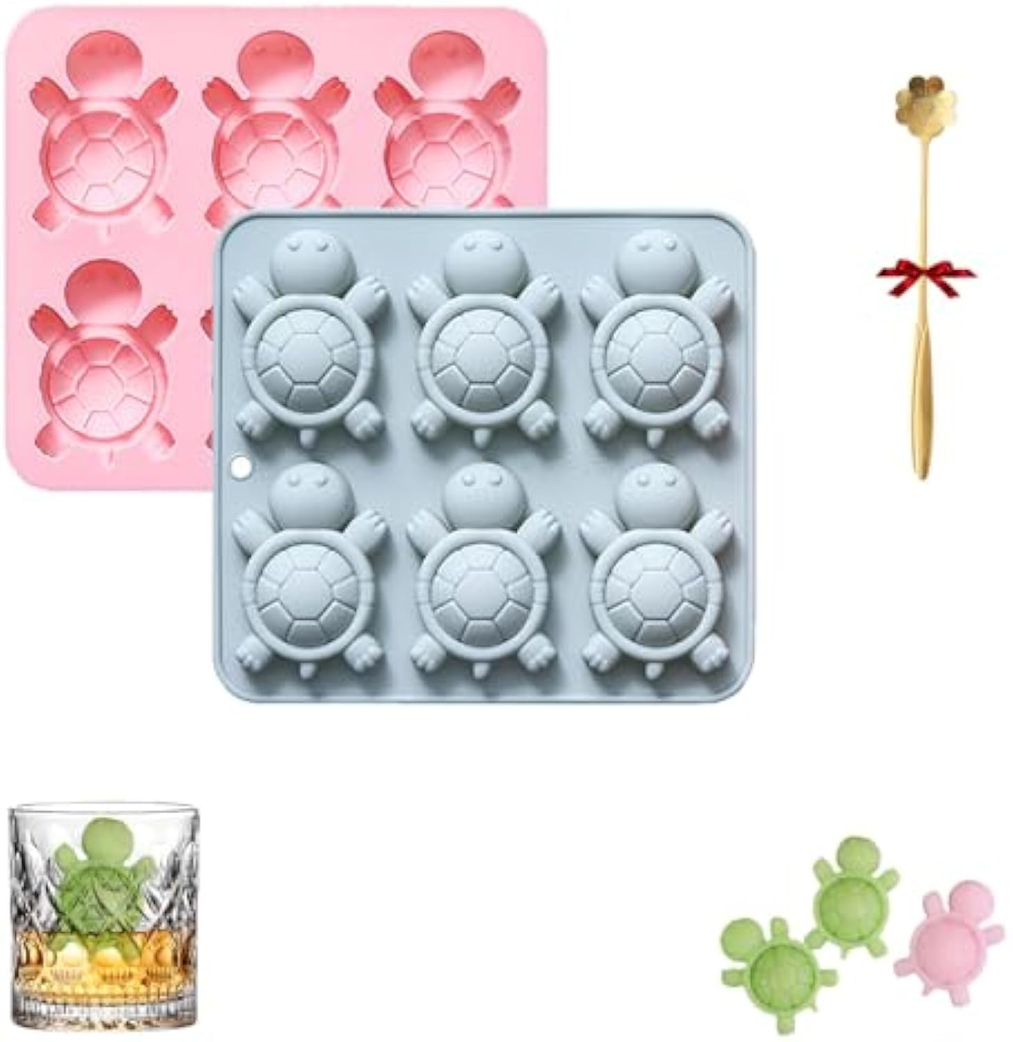 Sea Turtle Ice Cube Mold, Sea Turtle Ice Cube Tray, Silicone Mold ...