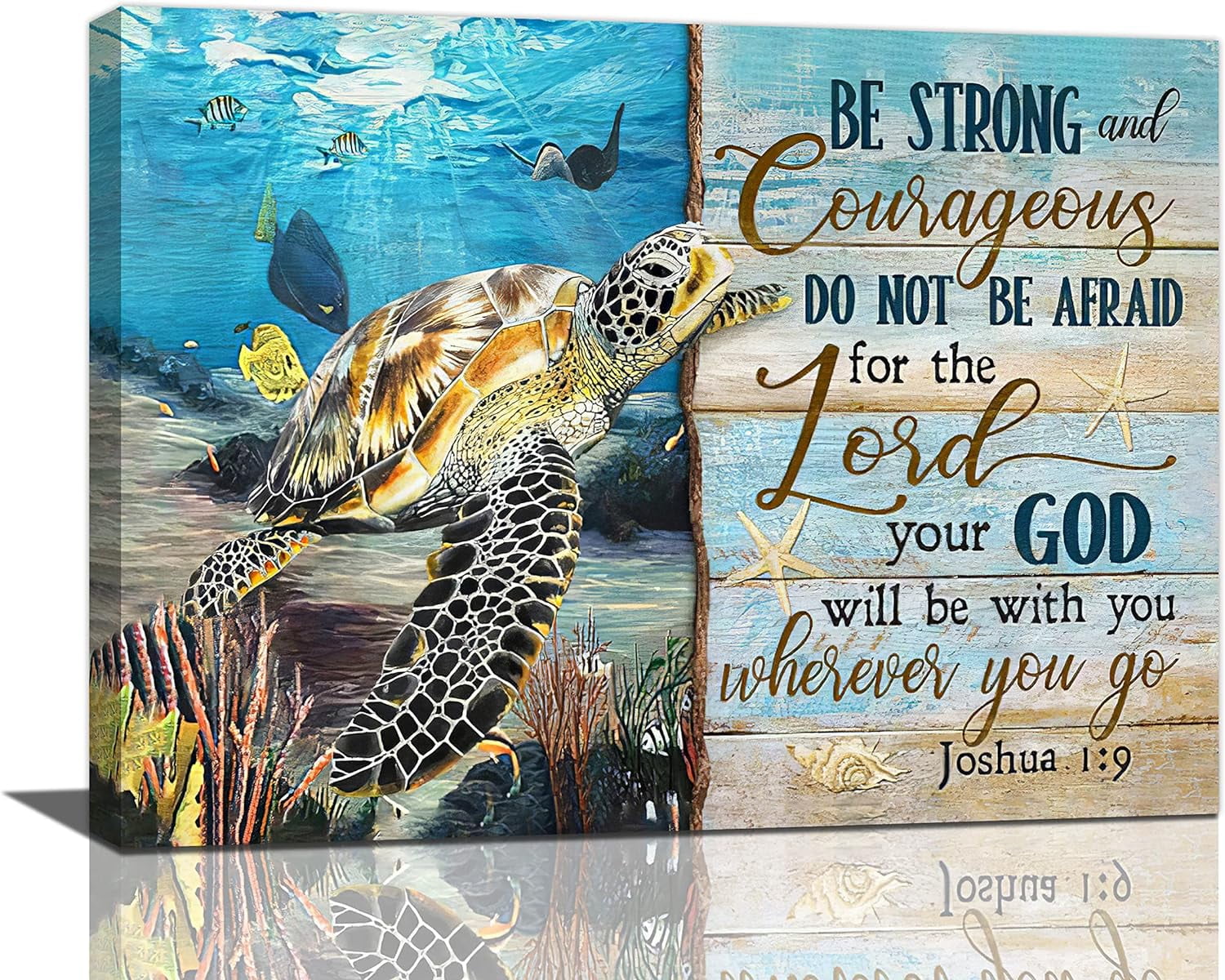 Sea Turtle Inspirational Decor Wall Art Beach Ocean Animals ...