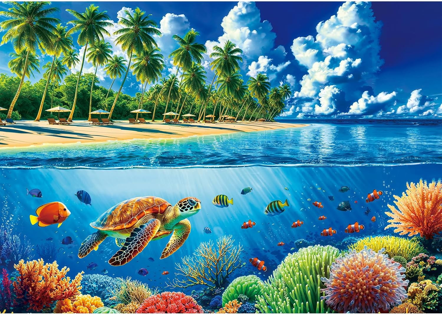 Sea Turtle Jigsaw Puzzle 500 Pieces, Marine Wonderland 500 Piece ...