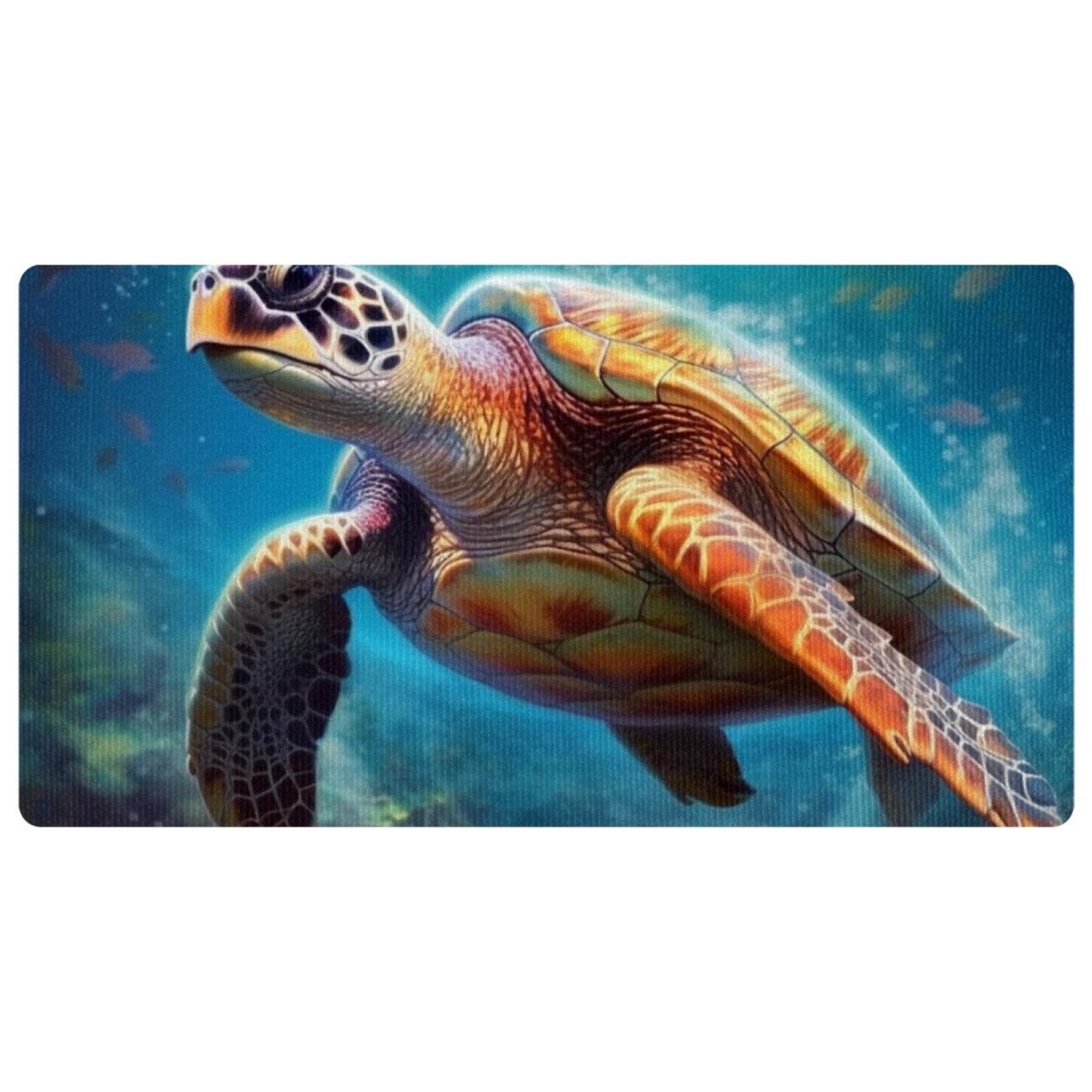 Sea Turtle Kitchen Floor Mat Anti Fatigue Rugs 15.7"x29.5", Non Skid ...