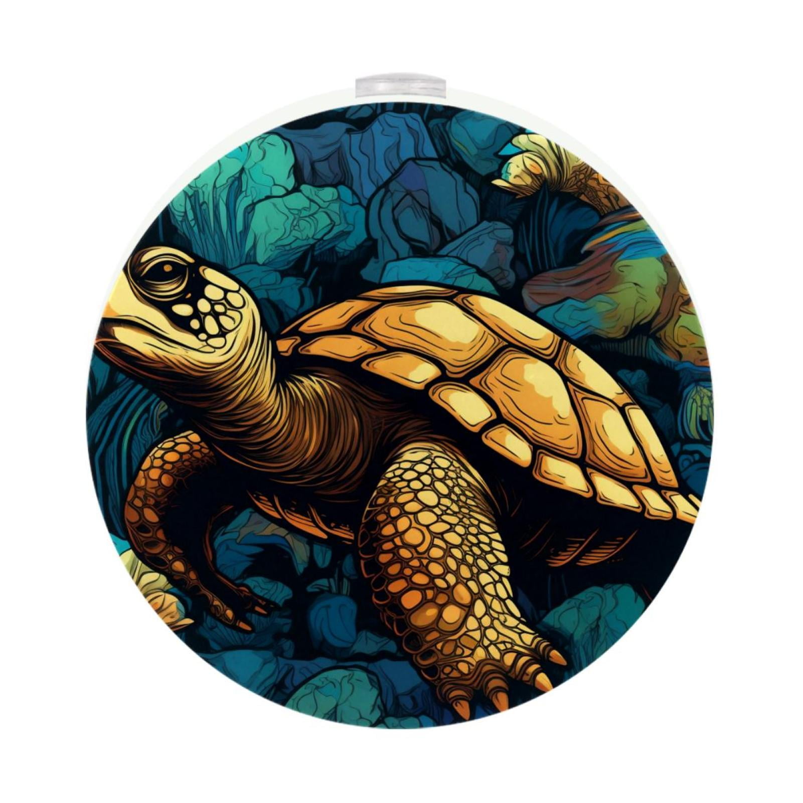 Sea Turtle LED Circular Night Light - Set of Two, Induction Light ...
