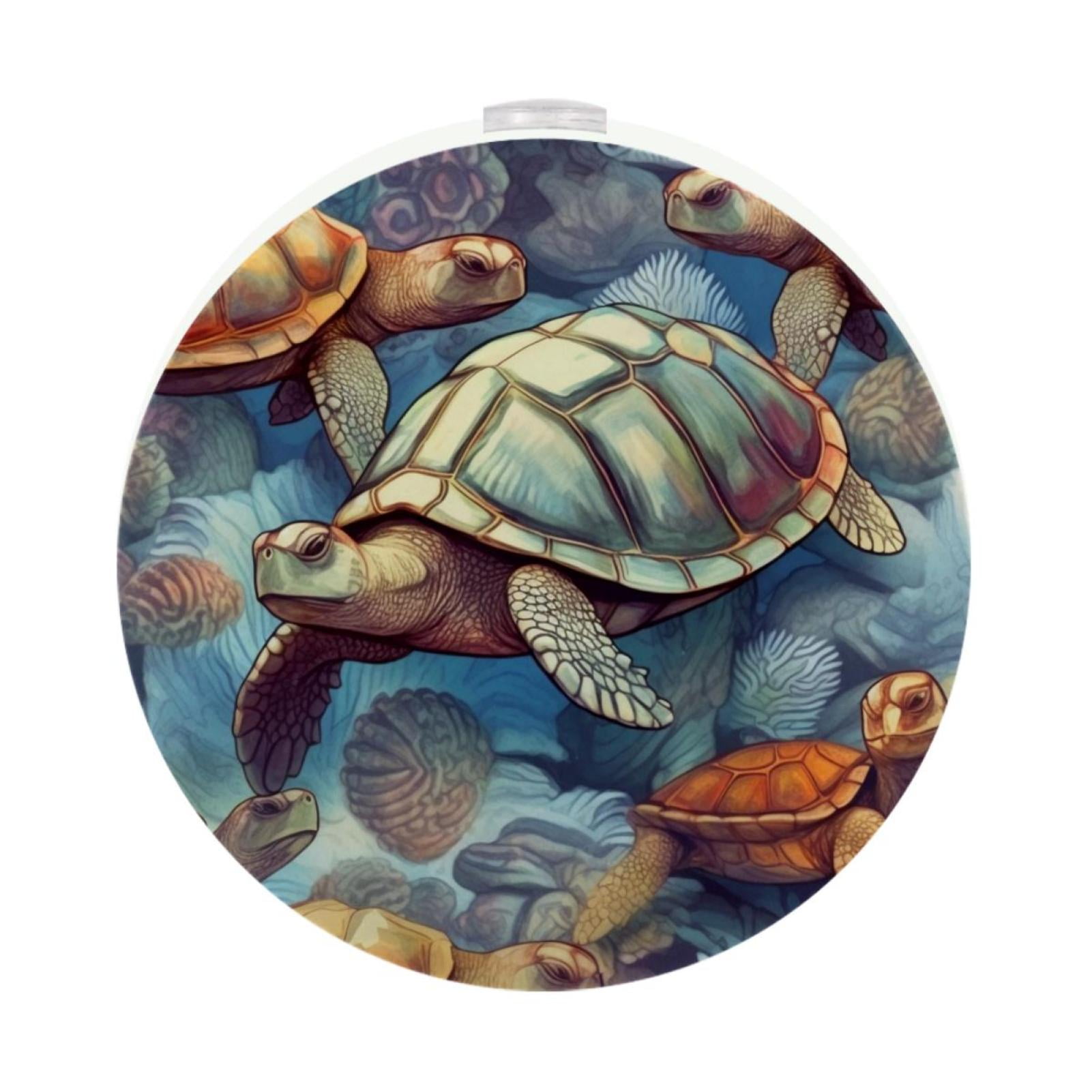 Sea Turtle LED Night Lights Set - Induction Light Control - Walmart.com