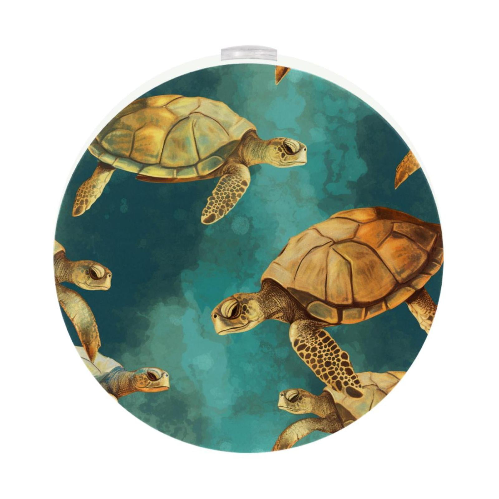 Sea Turtle LED Night Lights - Set of 2, Induction Light Control ...