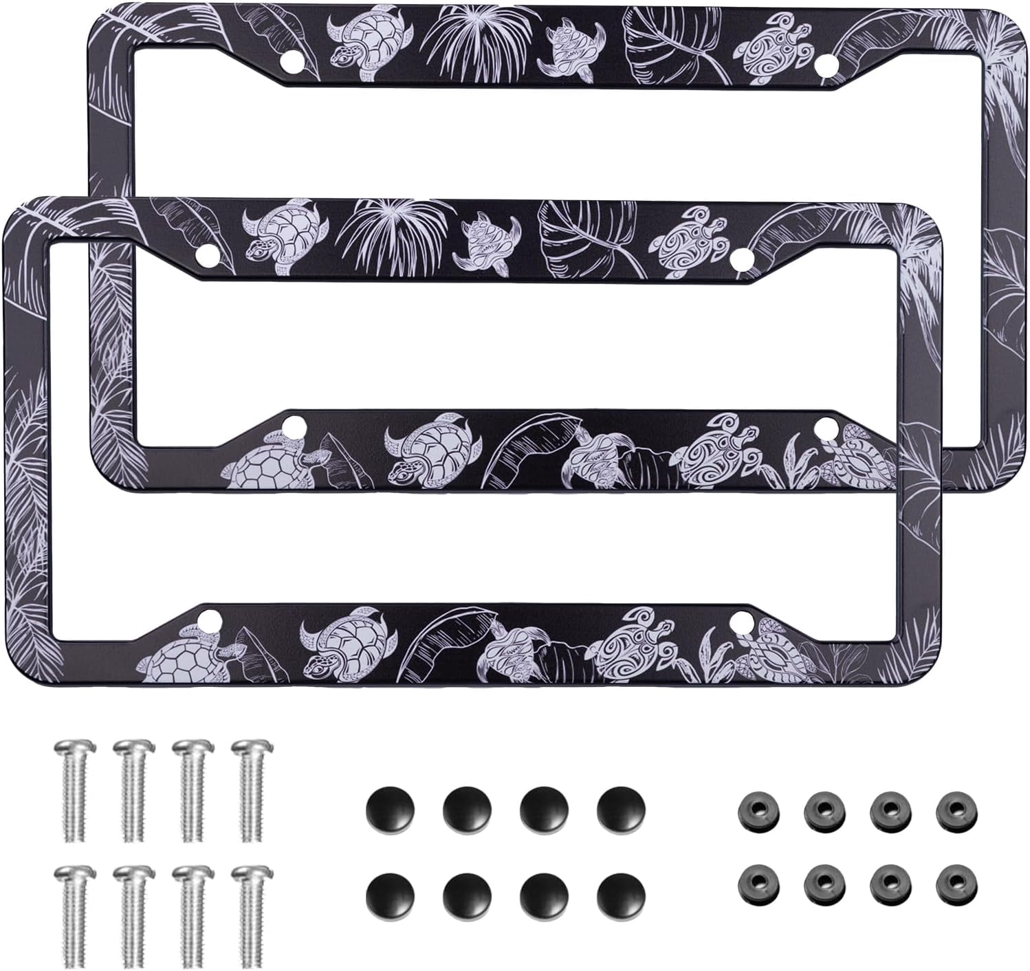 Sea Turtle License Plate Frame 2 Pack US Car Plate Holder Cover ...