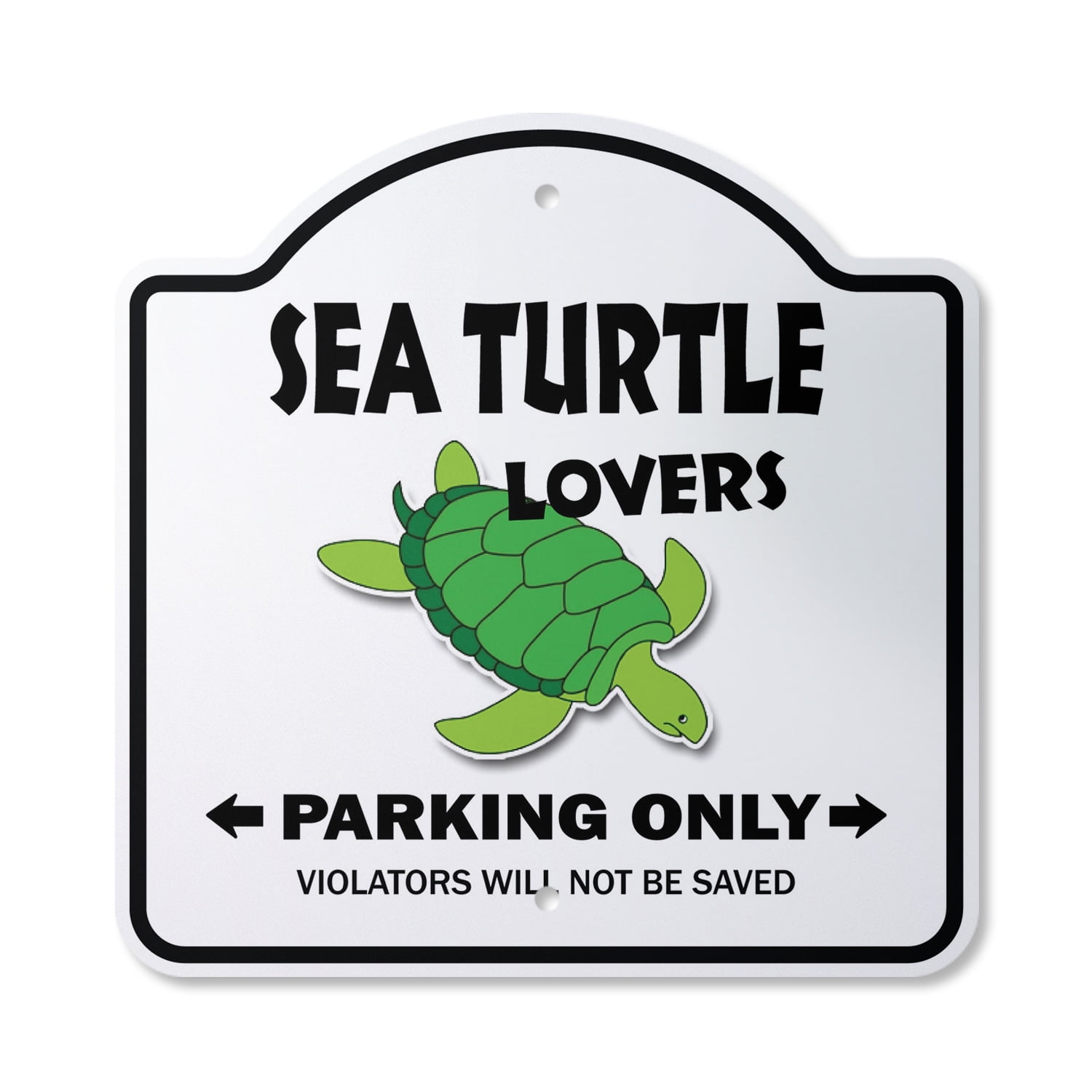 Sea Turtle Lovers Parking 10” x 10” Sign | Indoor/Outdoor Plastic ...