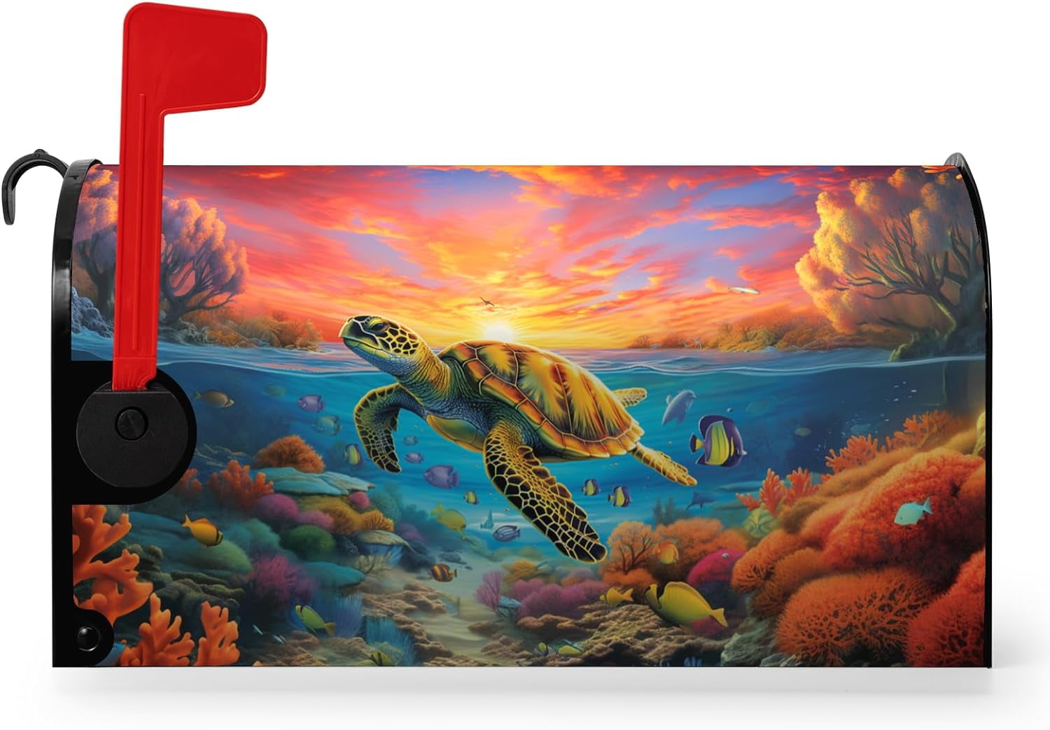 Sea Turtle Mailbox Covers Magnetic Standard Size Ocean Animals Mailbox ...
