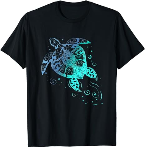 Sea Turtle Mandala Diving Underwater Ocean Diver T-Shirt - Walmart.com