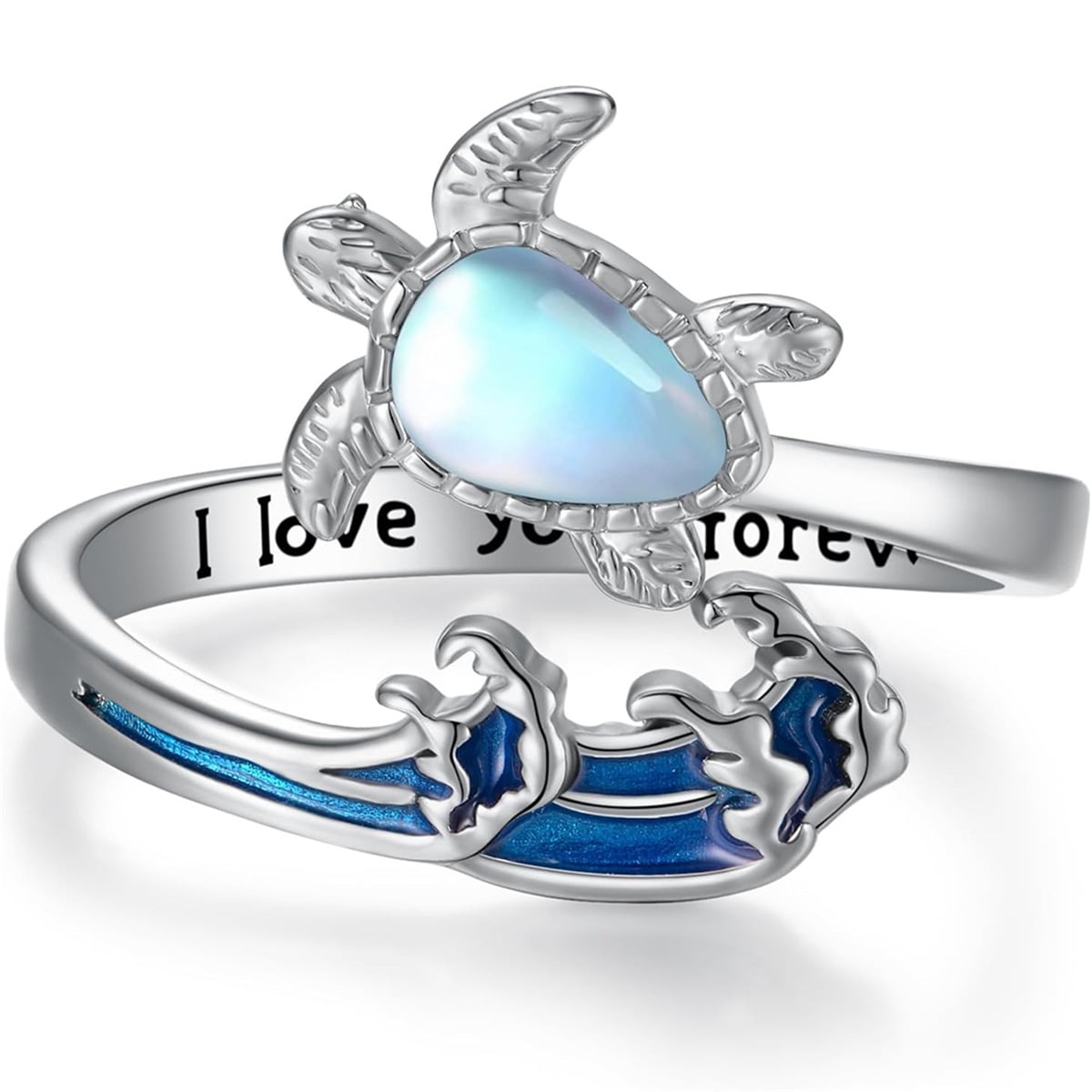 Sea Turtle/Manta Ray Stingray Ring 925 Sterling Silver Sea Animal Ocean ...