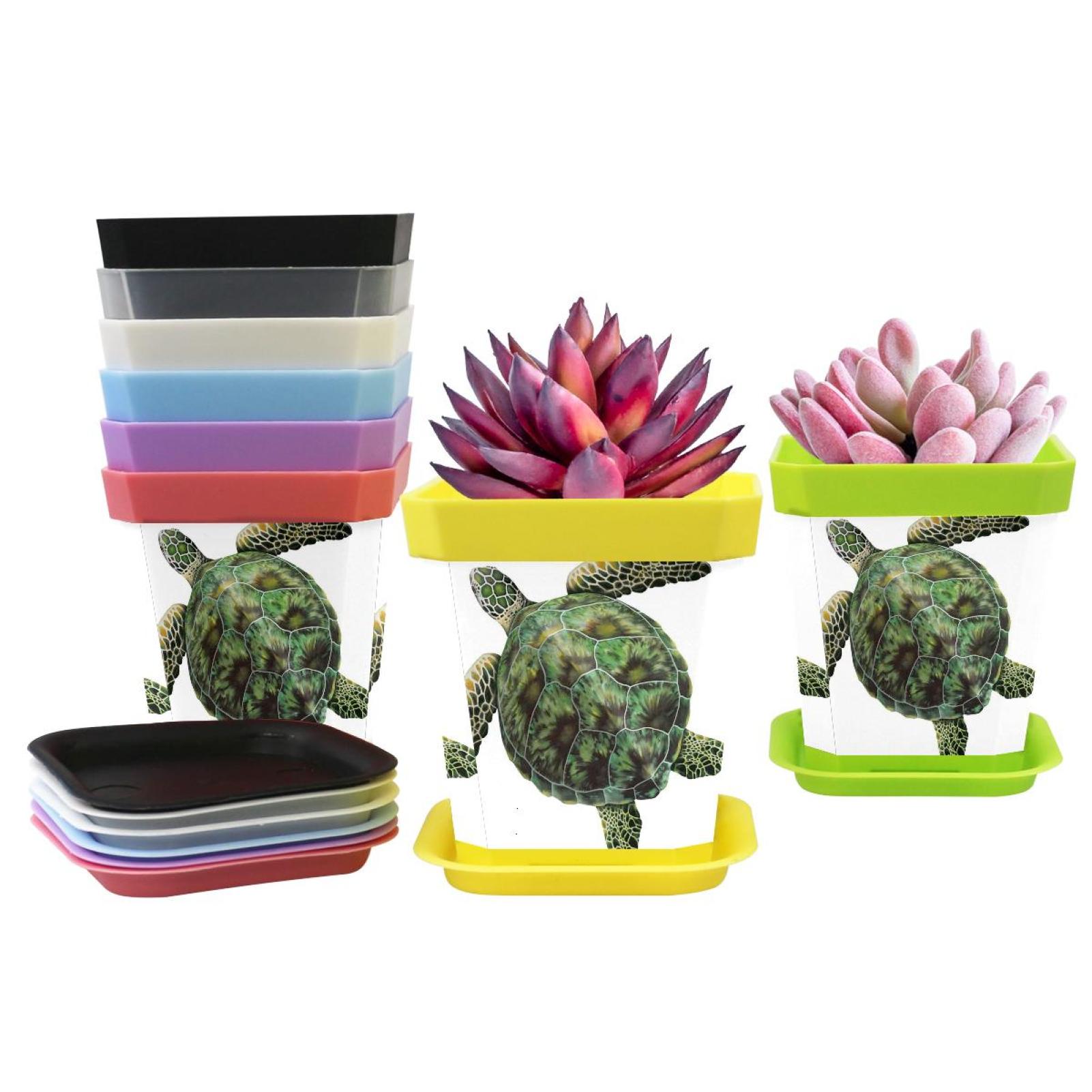 Sea Turtle Marine Legacy Caribbean Planter 8PCS Pots - Lightweight ...