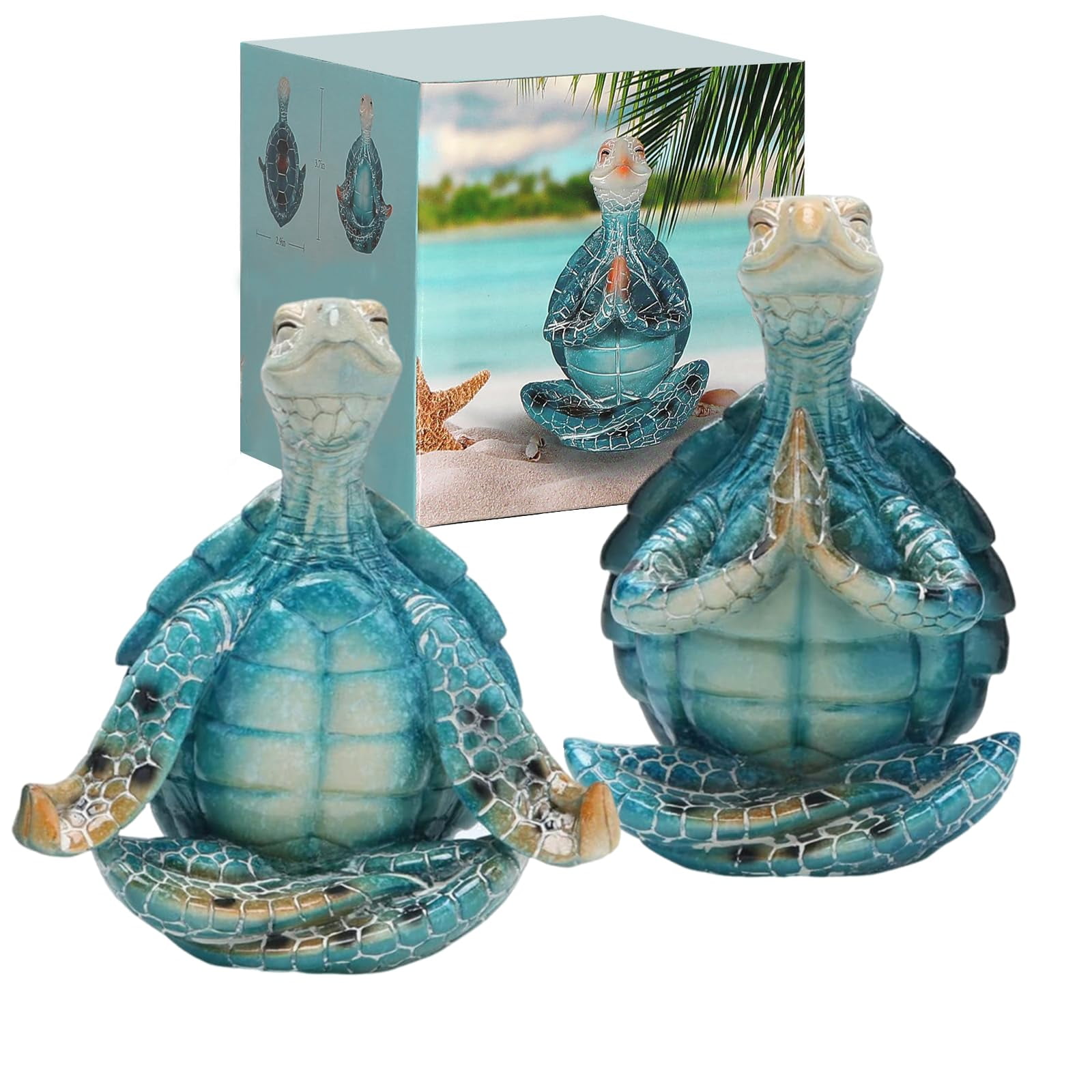 Sea Turtle Meditation Yoga Decor, Sea Turtle Meditating Coastal Beach ...