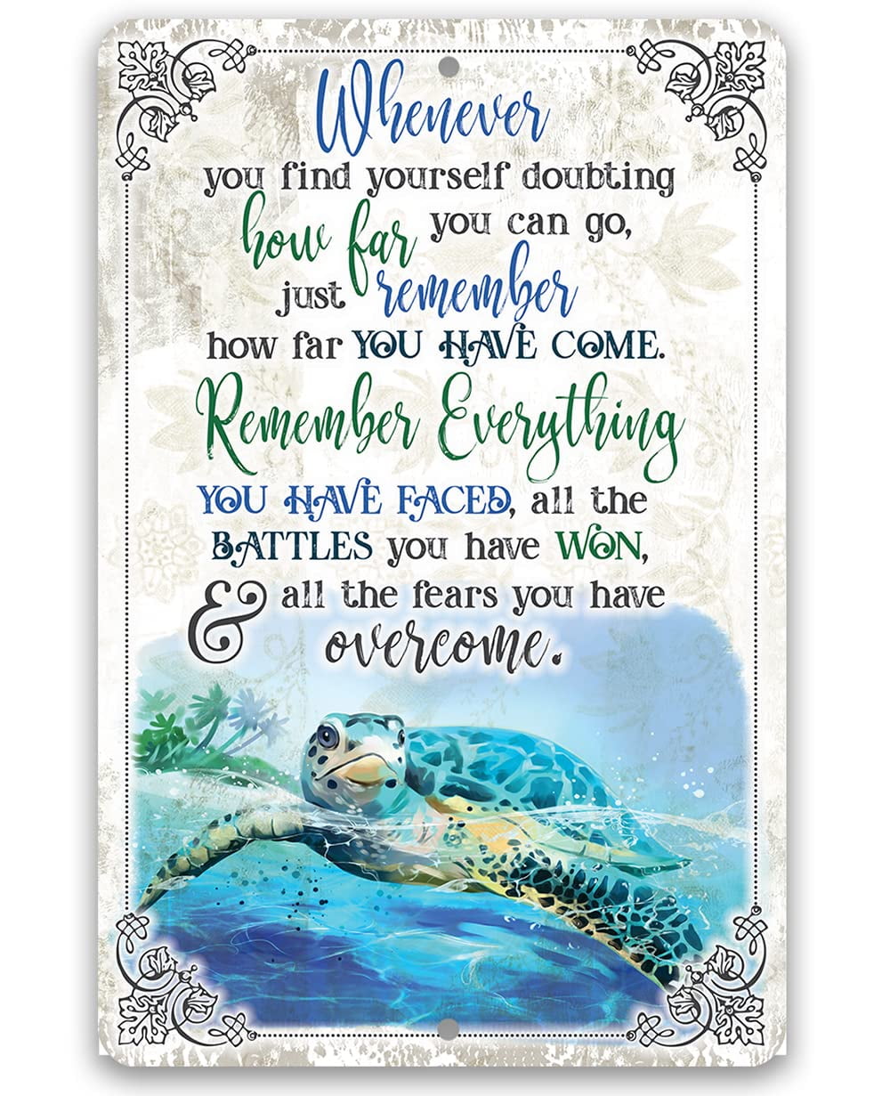 Sea Turtle Metal Uplifting Inspirational Decor Great For Work Office ...