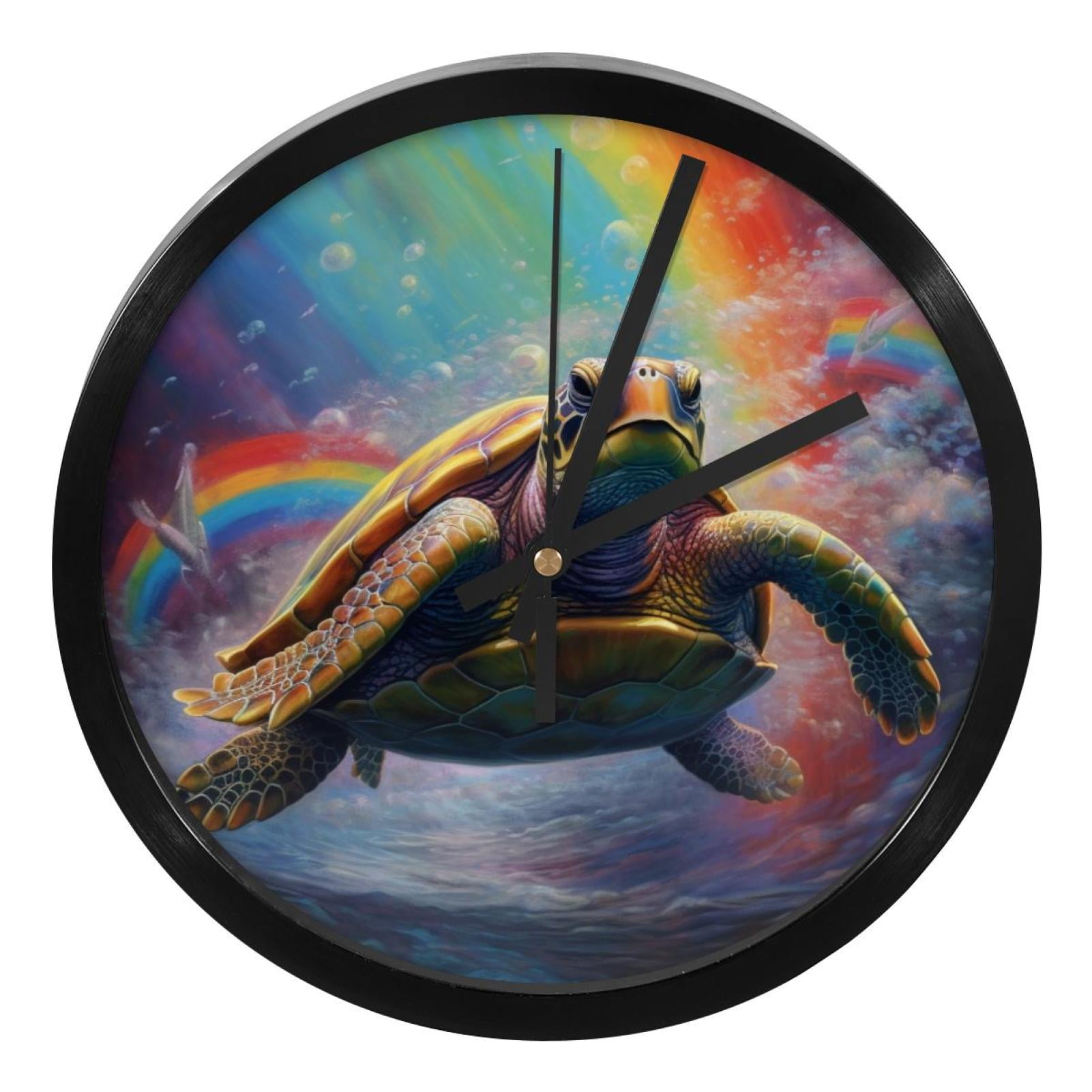 Sea Turtle Modern Wall Clock for Offices, Classrooms, Bedrooms ...